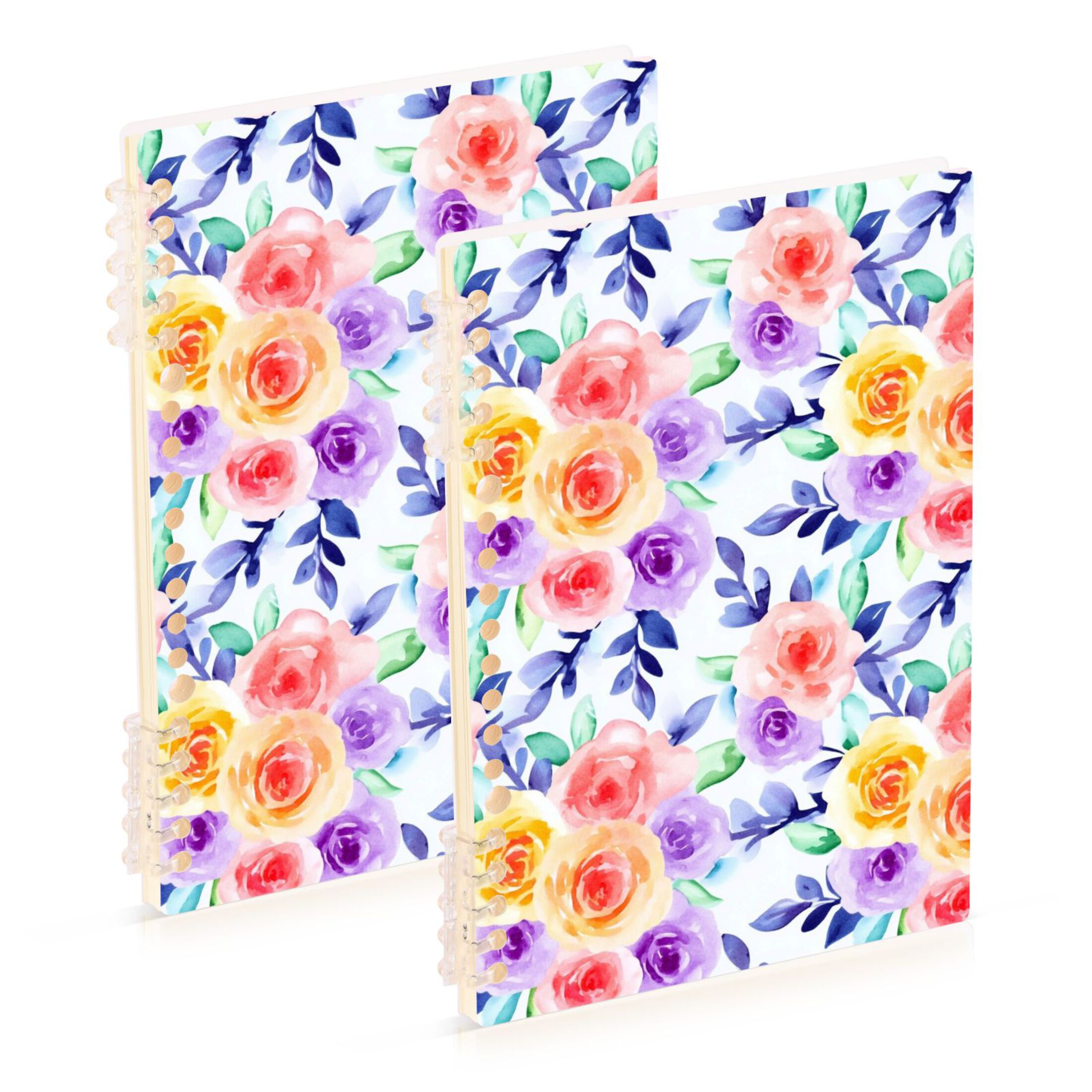 Watercolor Rose Lined Spiral Journal Notebook 60 Pages A5 College Ruled ...
