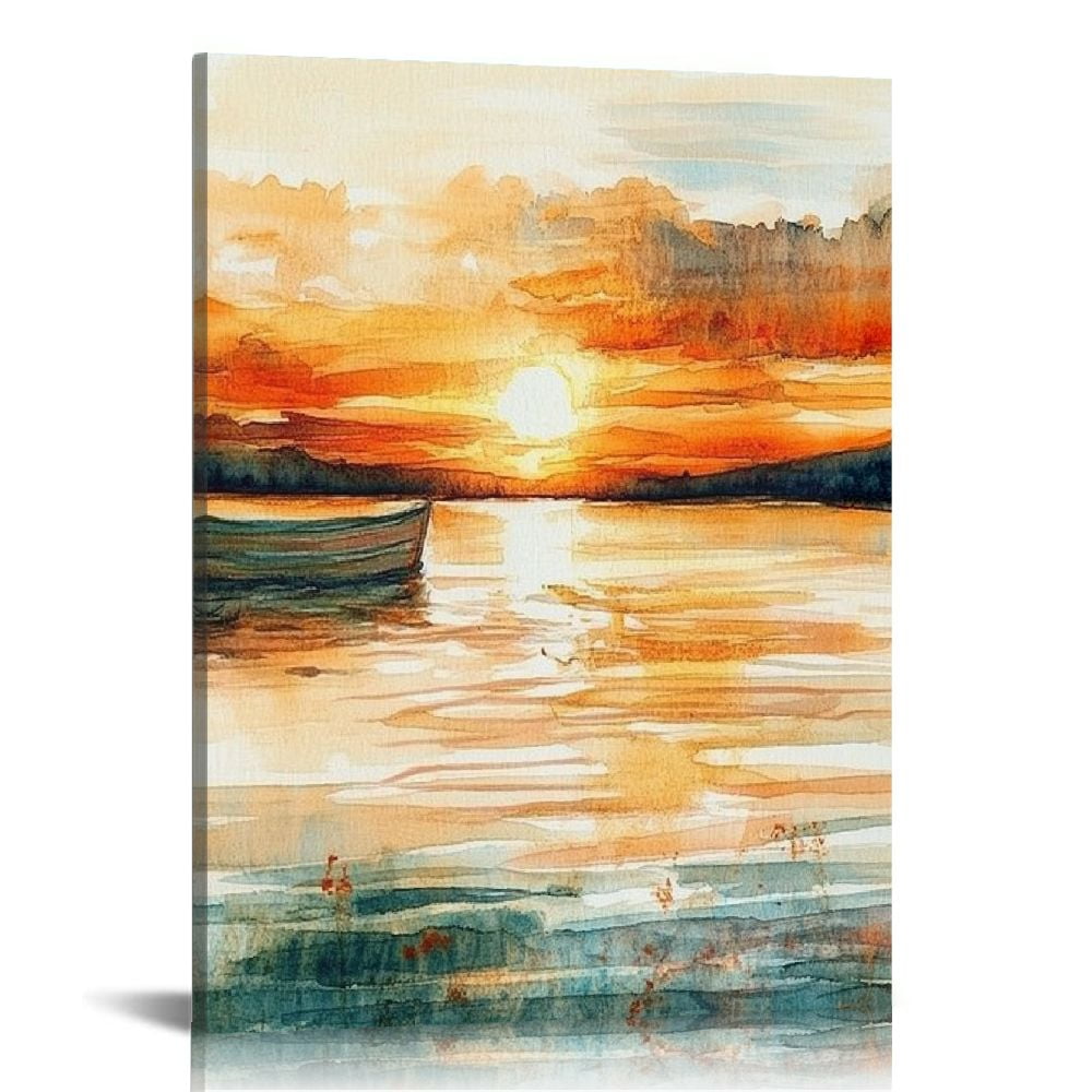 Watercolor Seashore Art Print Watercolor Seashore Art Print - 12x16 ...