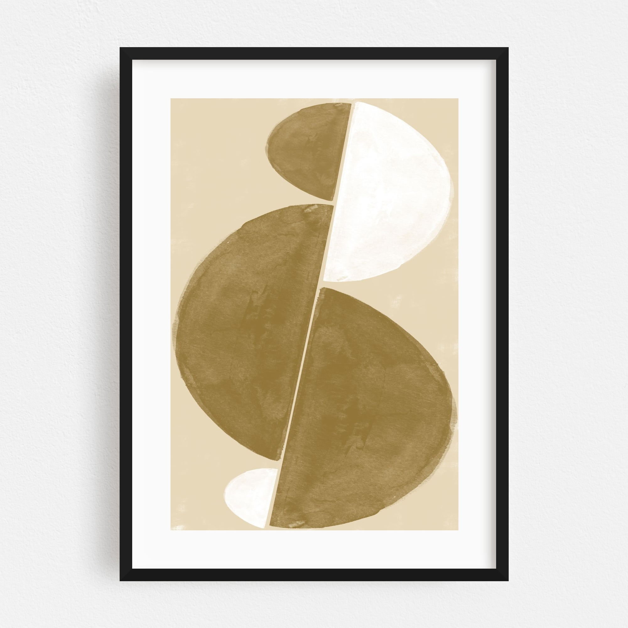 Watercolor Shape Composition No.3 - Mixed Media Abstract Minimalist ...