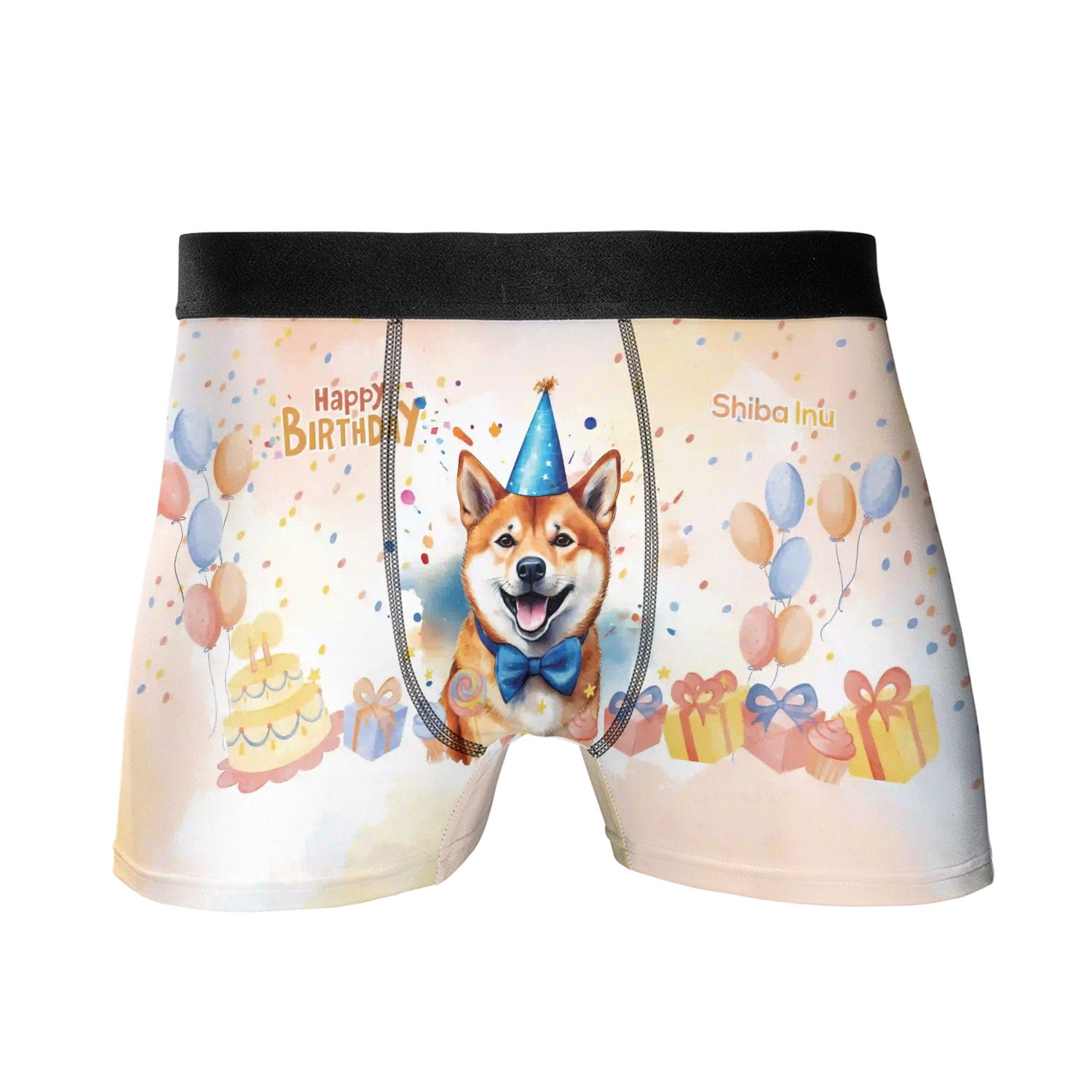 Watercolor Shiba Inu Happy Birthday Celebration Balloons Gift Party All ...