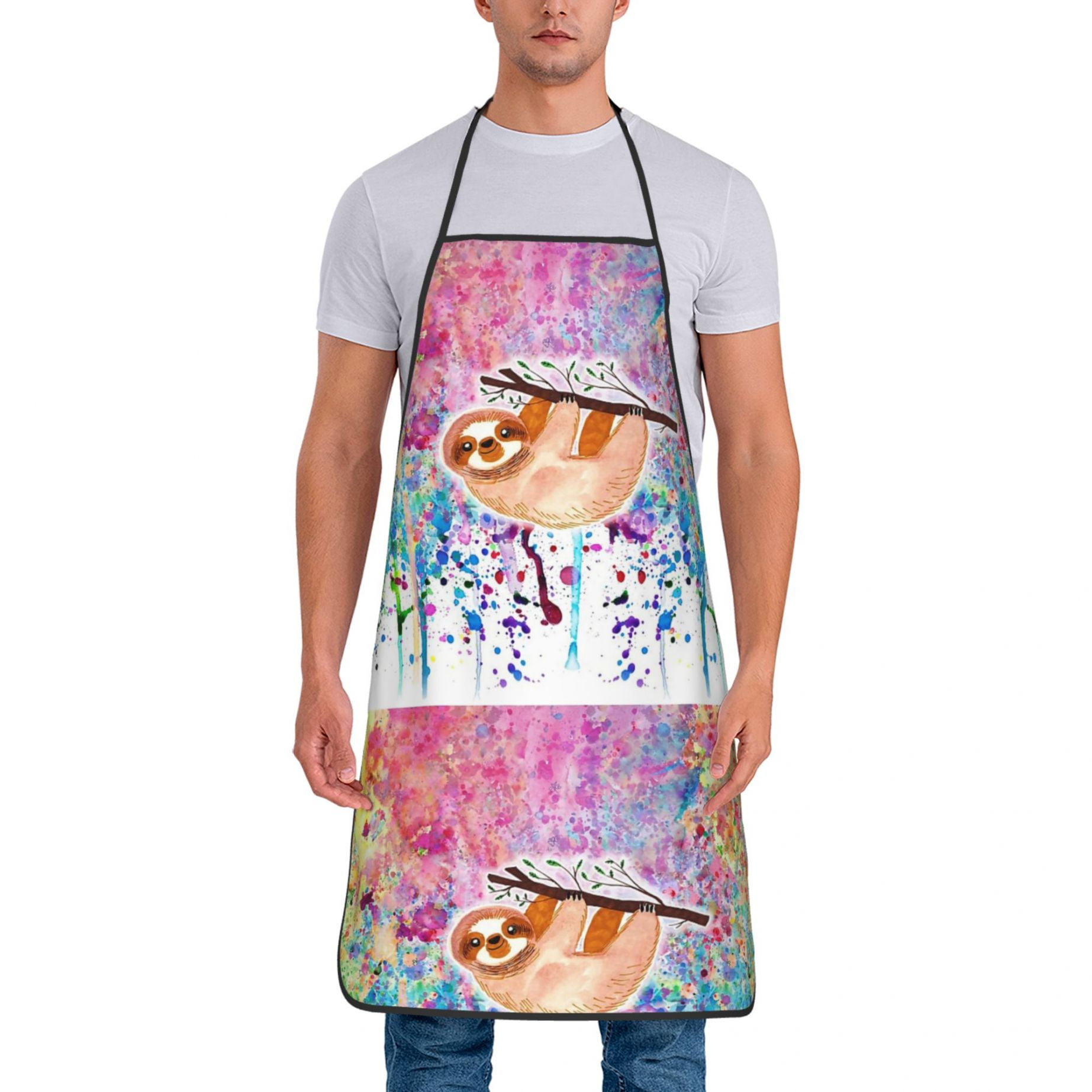 Watercolor Sloth (2) Aprons for Women Men Waterproof Apron Kitchen Chef ...