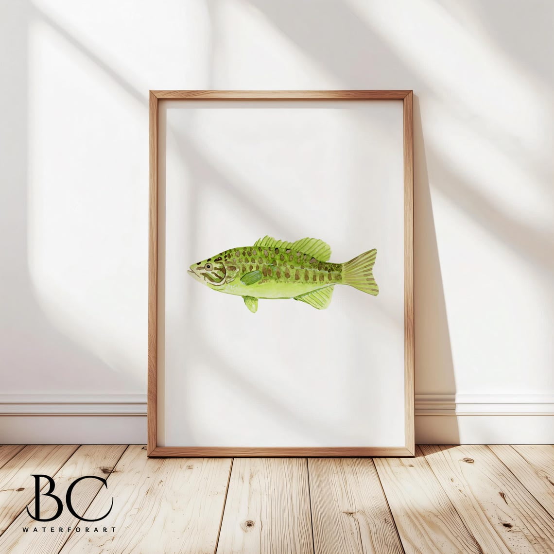 Watercolor Smallmouth Bass Print, Watercolor Bass Art, Fishing Art ...