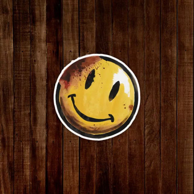 Watercolor Smiley Face Sticker - Retro 90S Grunge Aesthetic Decalphone ...