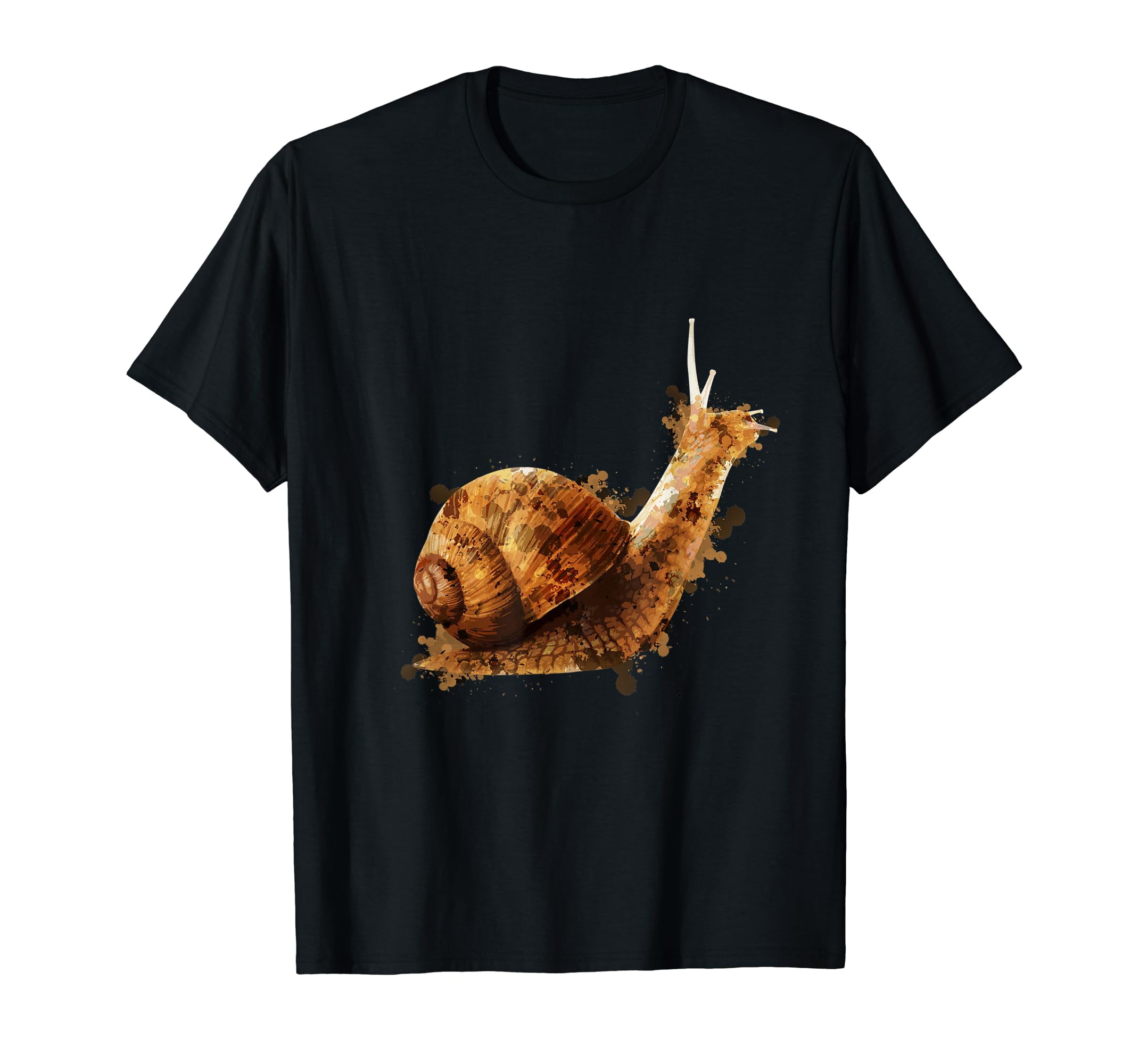 Watercolor Snail Top | Artistic Gift for Garden Snail Lovers Black T ...
