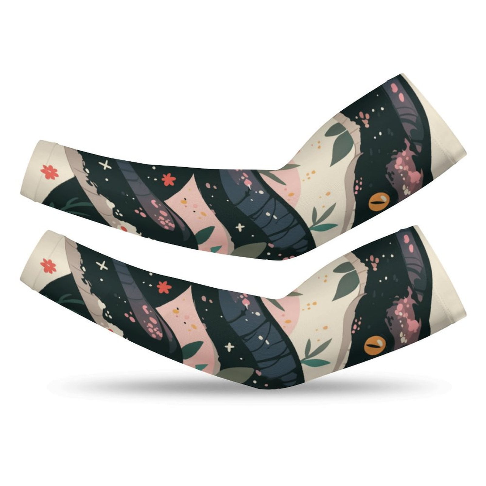 Watercolor Snake In The Flower Arm Sleeves for Men Or Women - Tattoo ...