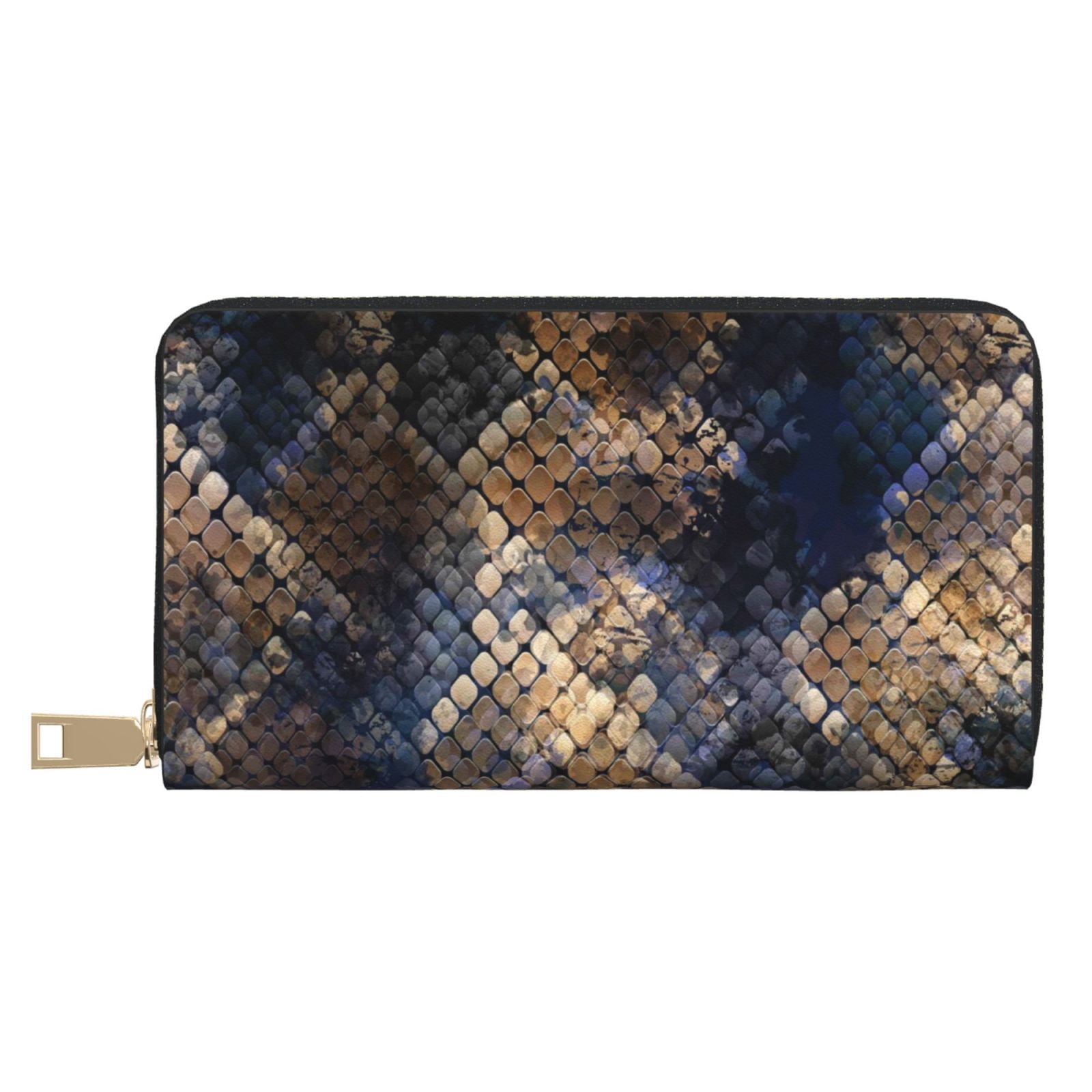 Watercolor Snake Skin Wallet Women, Leather Bifold Multi Card Wallet ...