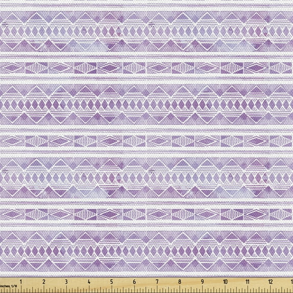 Ambesonne Watercolor Fabric by the Yard Upholstery, Triangles, 1 Yard ...