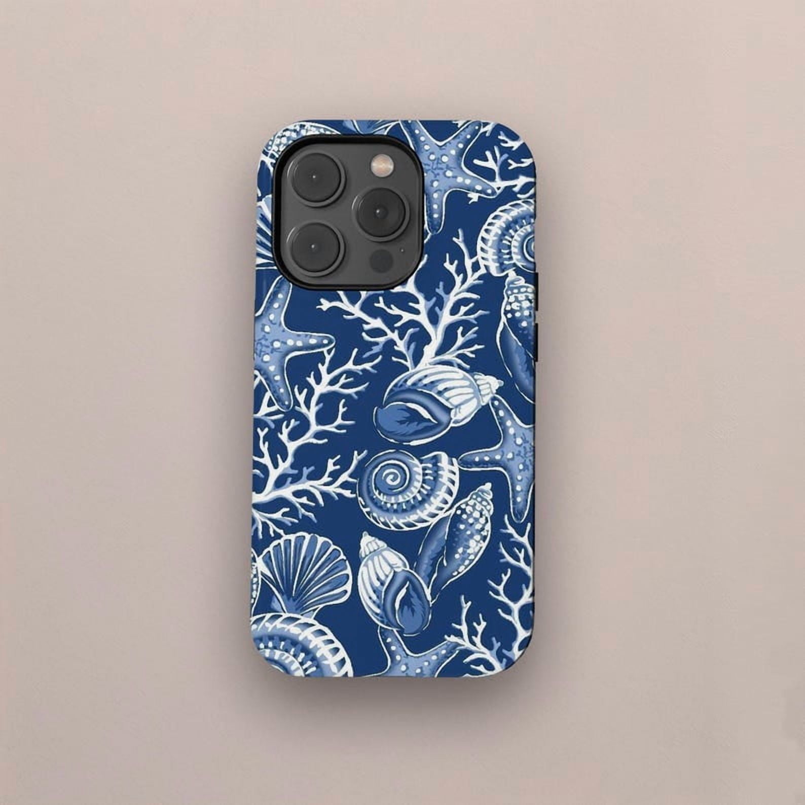 Watercolor Starfish and Seashell Phone Case, Nautical Coastal Print ...