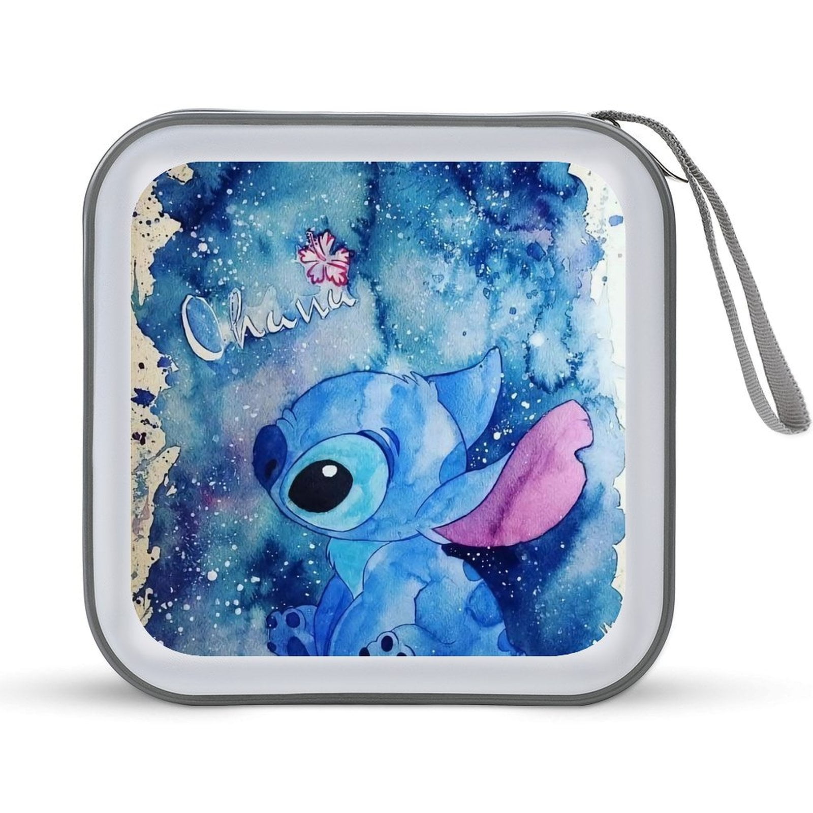 Watercolor Stitch CD Case, 40 Capacity VCD/DVD Case Holders Wallet Hard ...