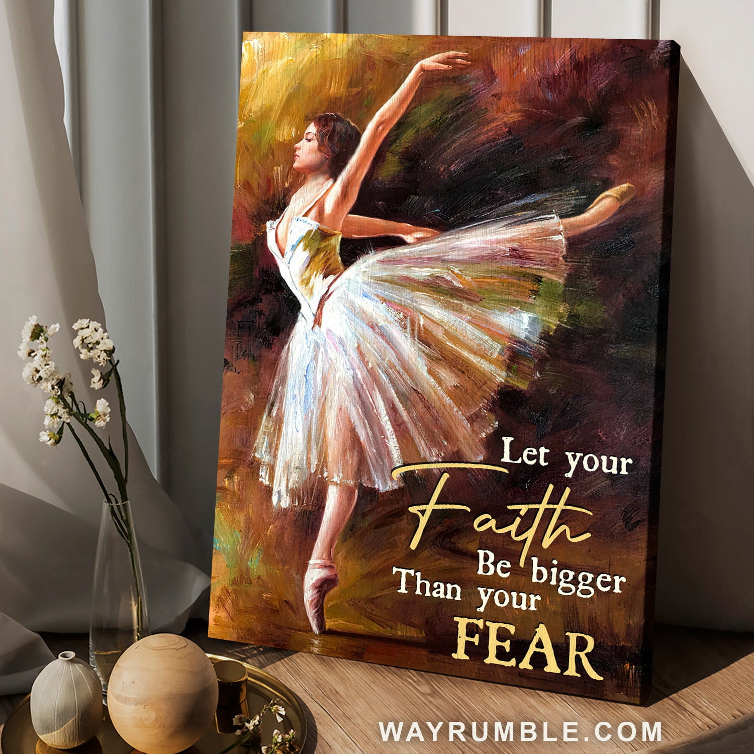 Watercolor Style Ballet Dancer, Brilliant Dress, Let Your Faith Be ...