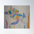 Watercolor Style Painting Of Sea Turtle Poster Wall Art Modern Wall ...