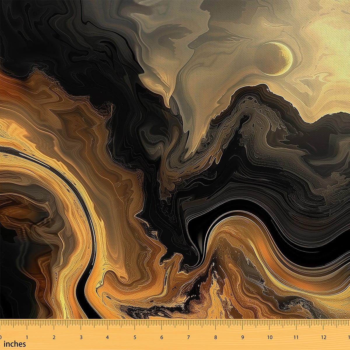 Watercolor Style Upholstery Fabric,Modern Ink Painting Fabric By The ...