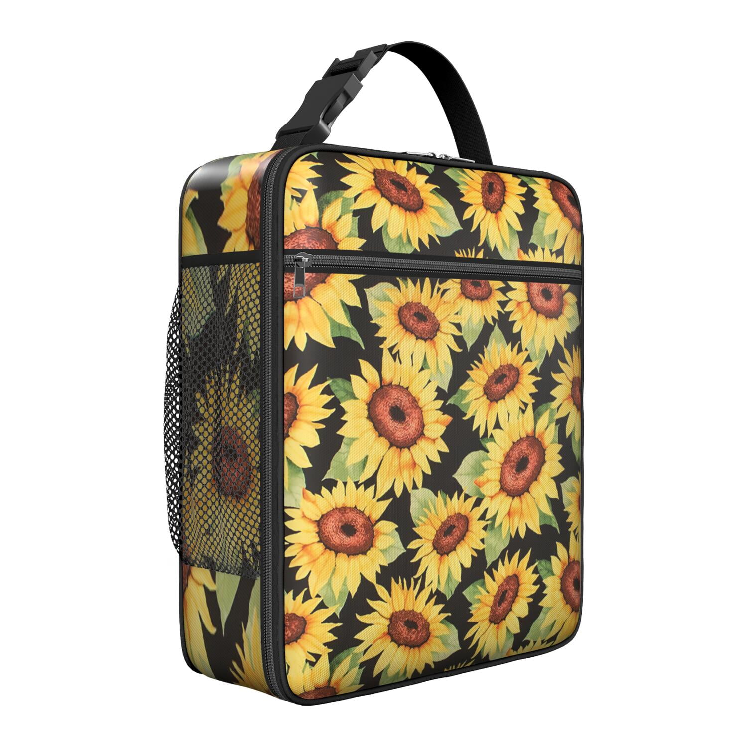 Watercolor Sunflower Artwork Lunch Box – Leakproof Thermal Bag with ...