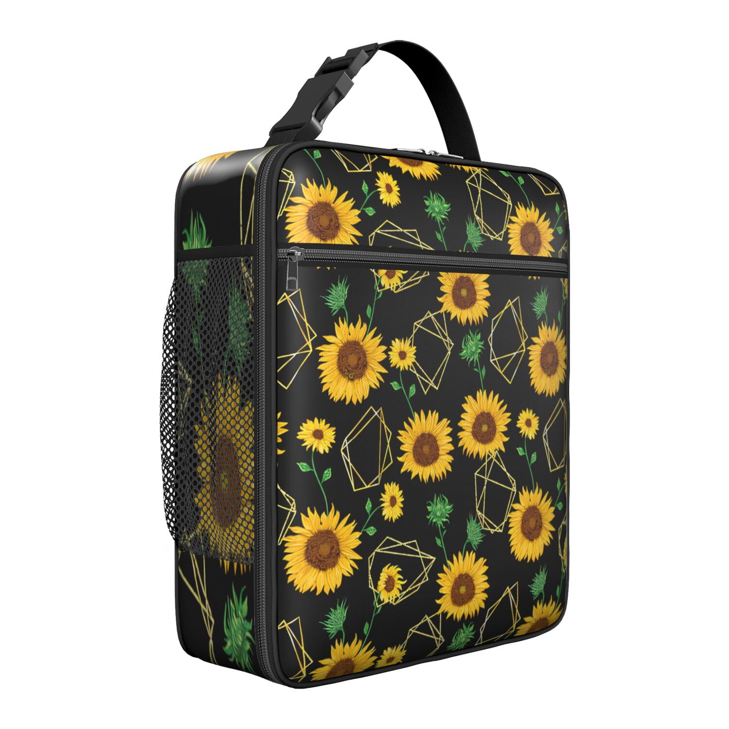 Watercolor Sunflower Artwork Lunch Box – Leakproof Thermal Bag with Aesthetic Bloom Design ...