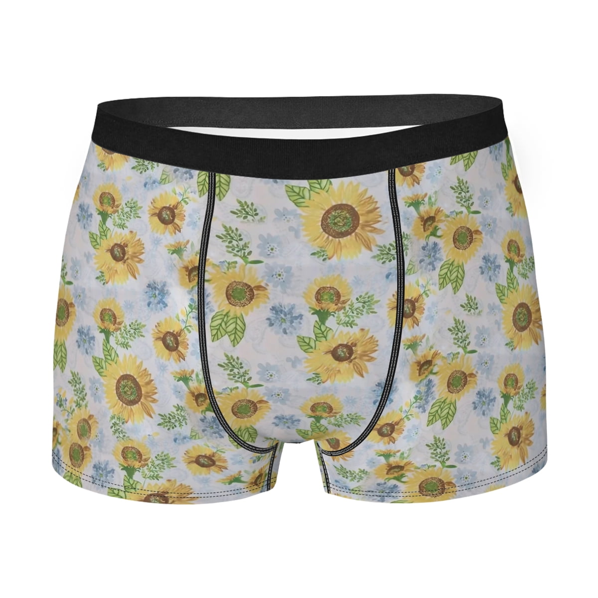 Watercolor Sunflower Background Sunflower Boxer Shorts For Man 3D Print ...
