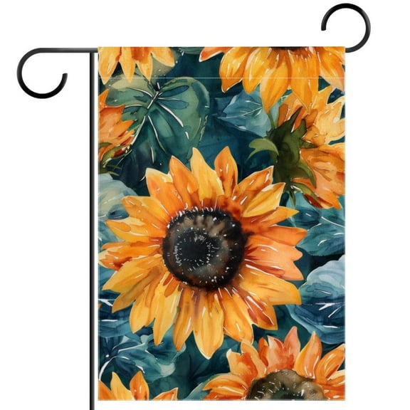 Cute Flowers Sunflower Floral Double Sided Garden Flag Decorative ...