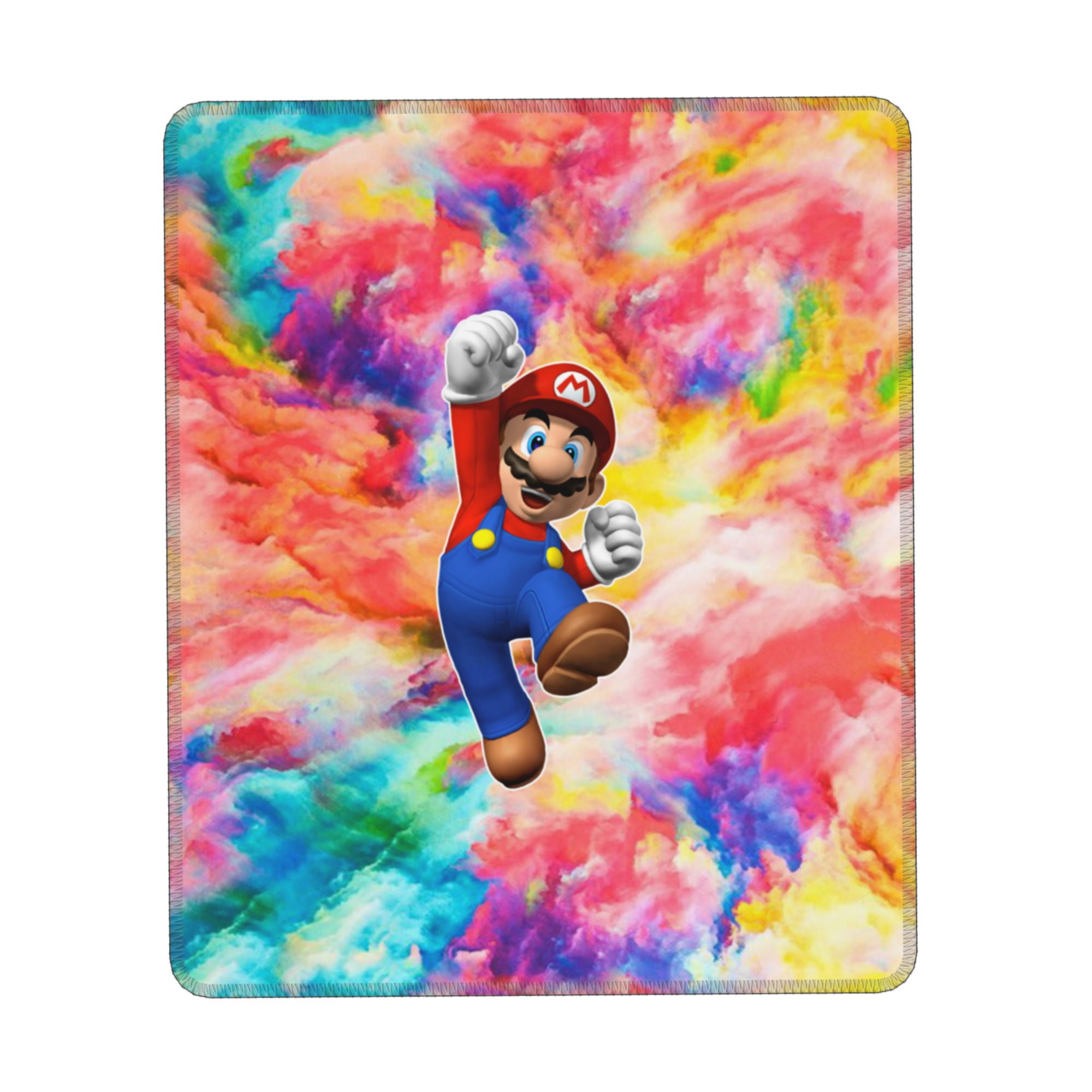 Watercolor Super Mario Rubber Lock Edge Mouse Pad (Vertical) Office ...