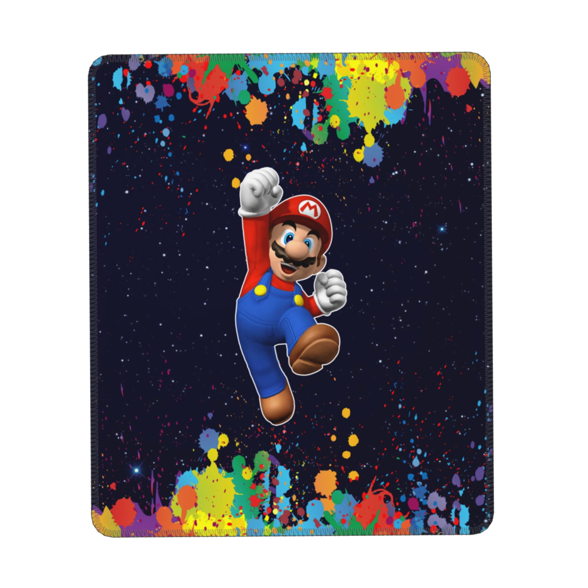 Watercolor Super Mario Rubber Lock Edge Mouse Pad (Vertical) Office ...