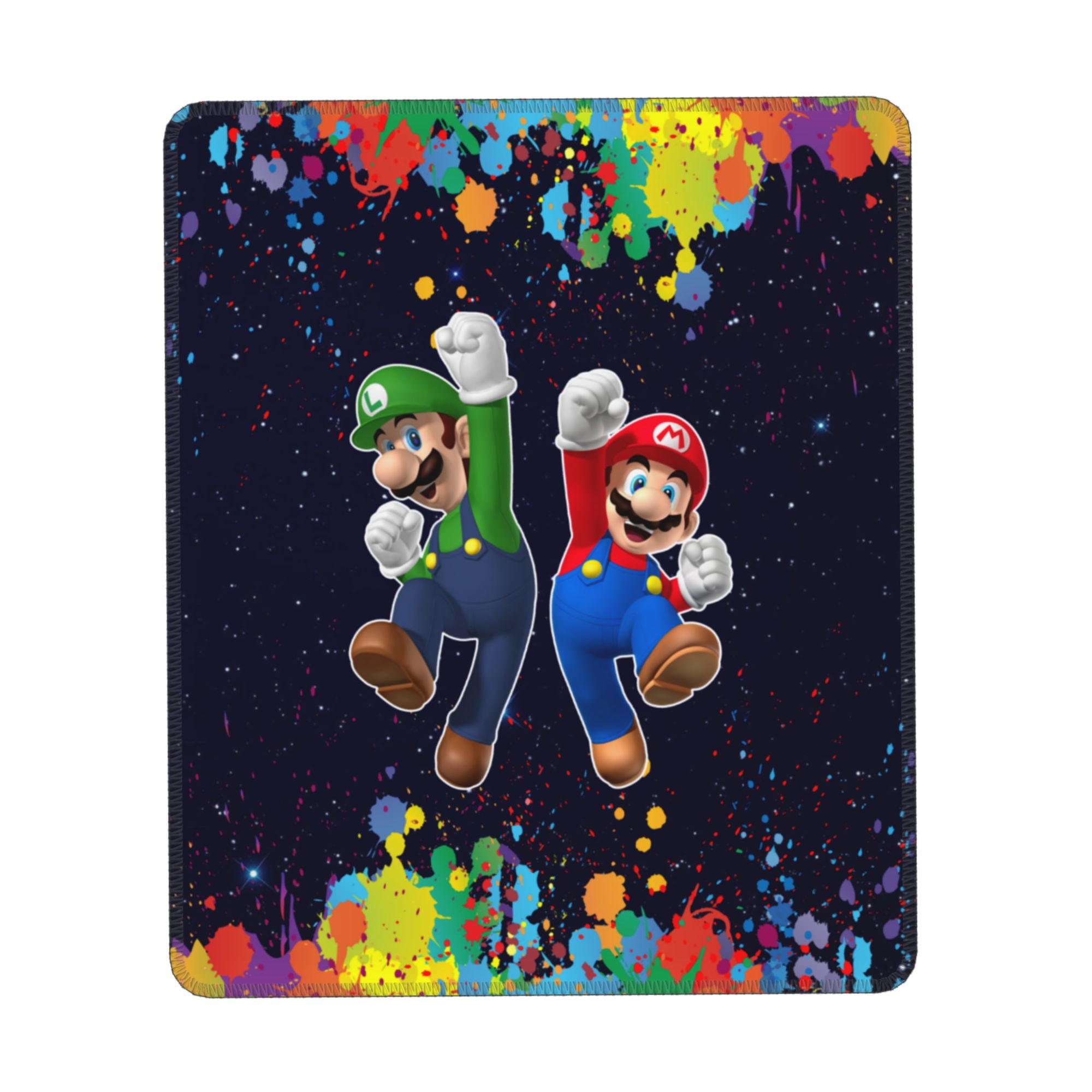 Watercolor Super Mario Rubber Lock Edge Mouse Pad (Vertical) Office ...