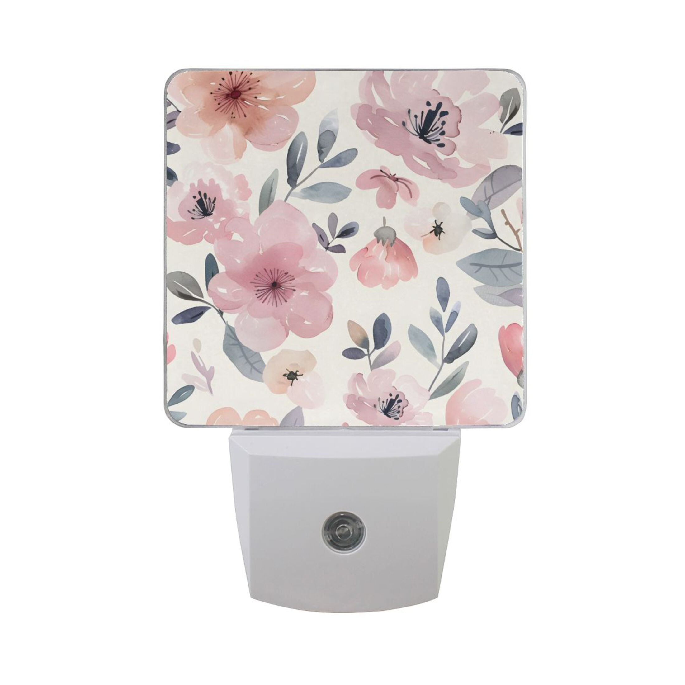 Watercolor Sweet Flower Night Light 2 Pack LED Nightlight Plug into ...