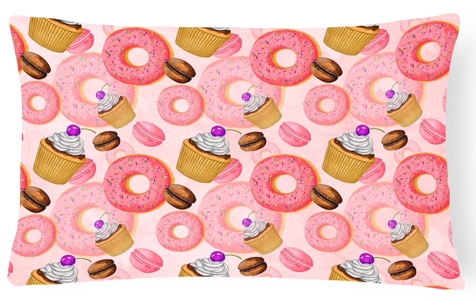 Watercolor Sweet Pastries Canvas Fabric Decorative Pillow - Walmart.com