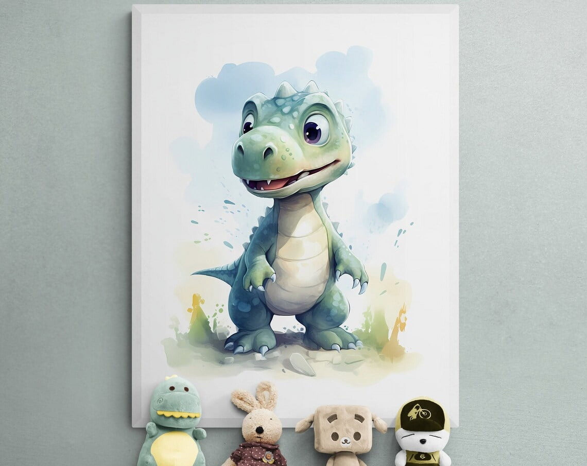 Watercolor T Rex, Baby Dinosaur Print, Little Dino, Dinosaur Kids Room ...