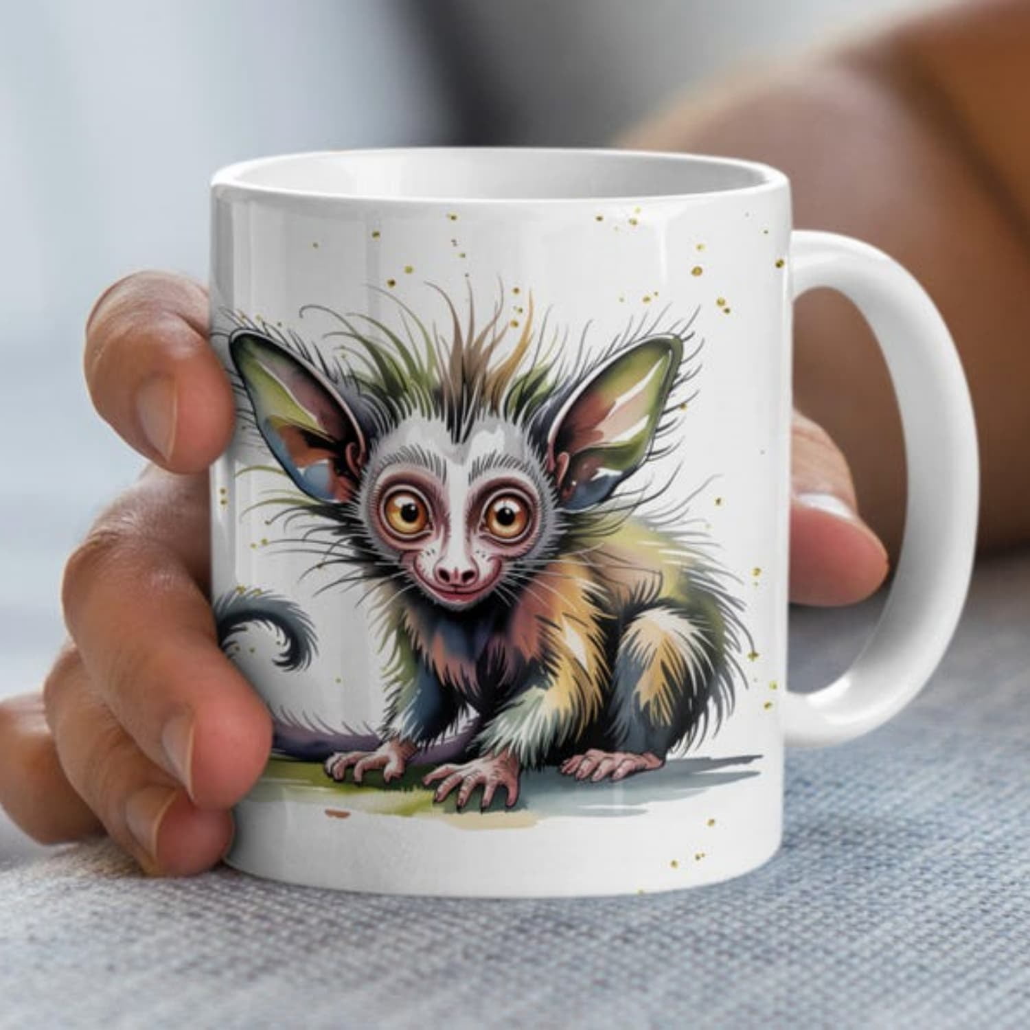 Watercolor Tarsier Mug, Exotic Animal Aroffee Cup. - Walmart.com