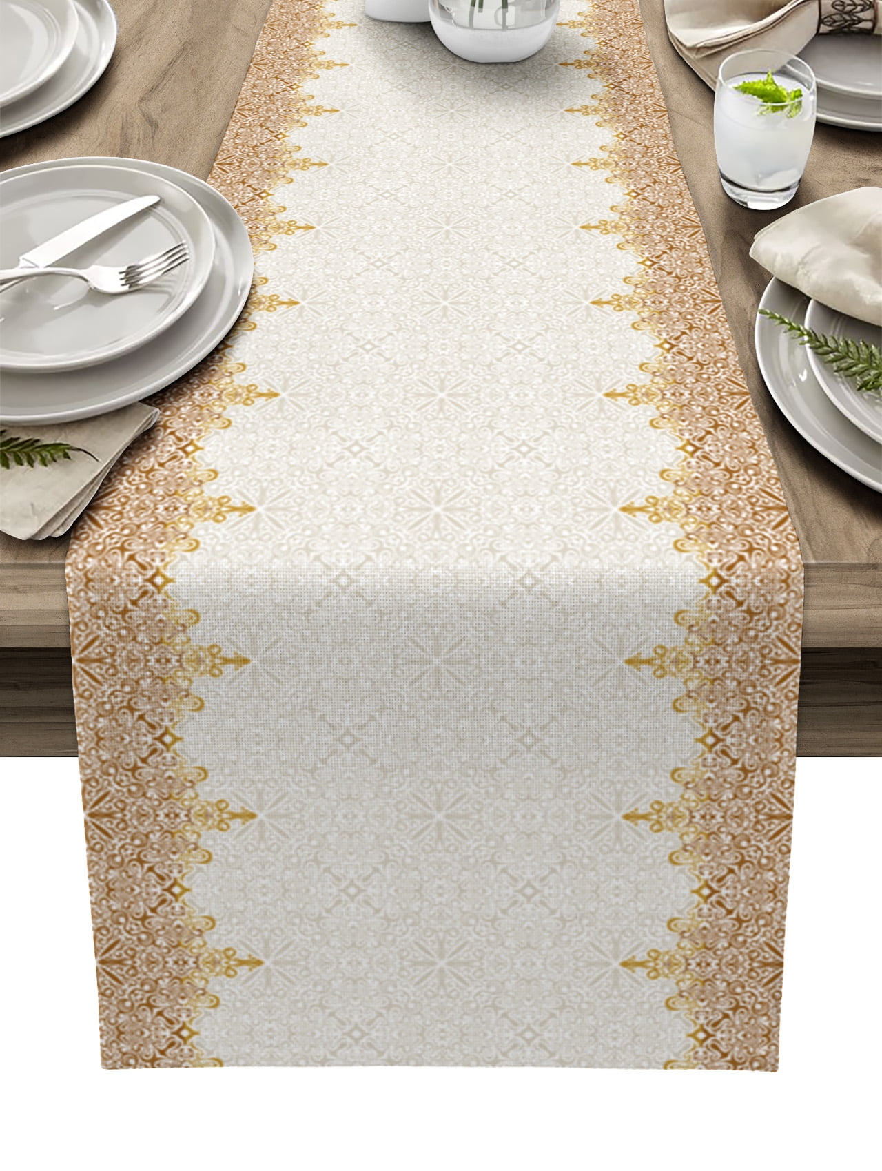 Watercolor Texture Table Runner Hotel Party r Dining Tablecloth Wedding ...