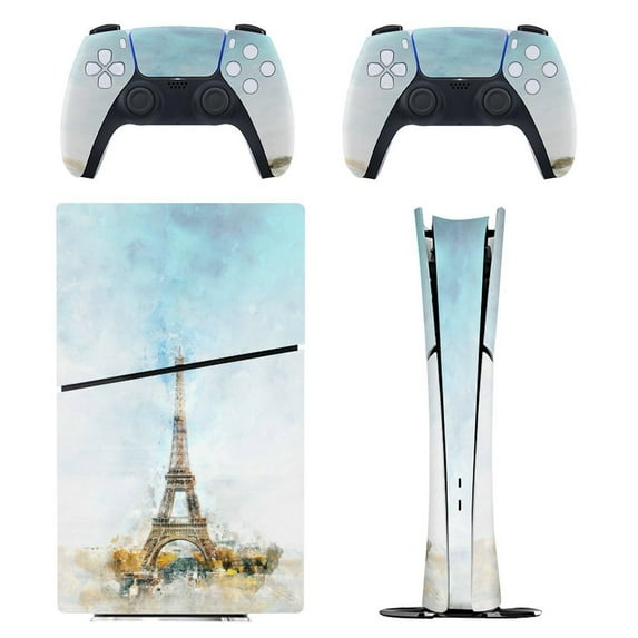 Watercolor The Eiffel Tower PS5/PS5 Slim Digital Disc Skin Sticker For ...