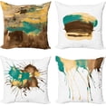Watercolor Throw Pillow Cushion Case Pack of 4, Splash and Drippling ...