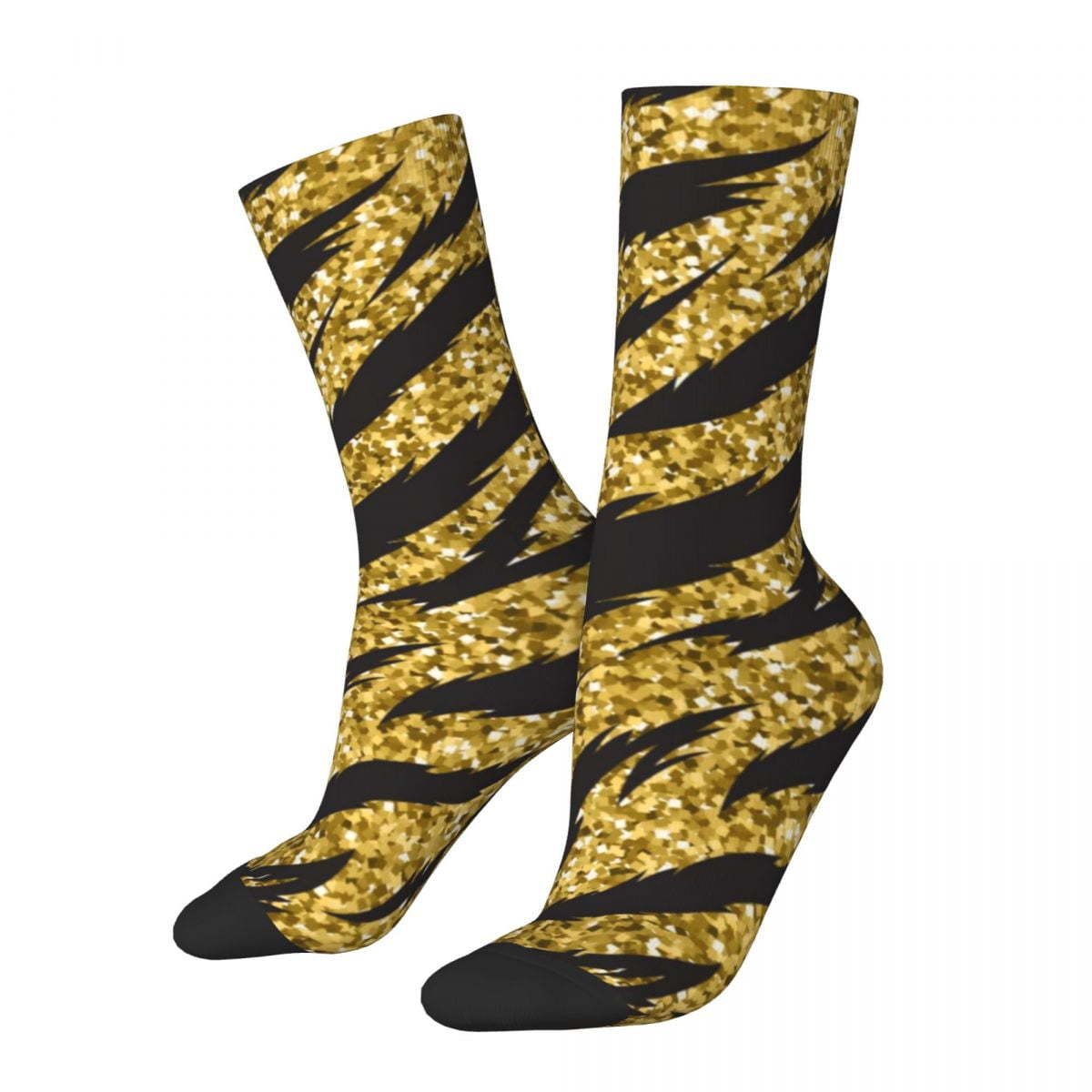 Watercolor Tiger Socks Jungle Leaves Print Trendy Stockings Couple Warm Soft Outdoor Socks ...