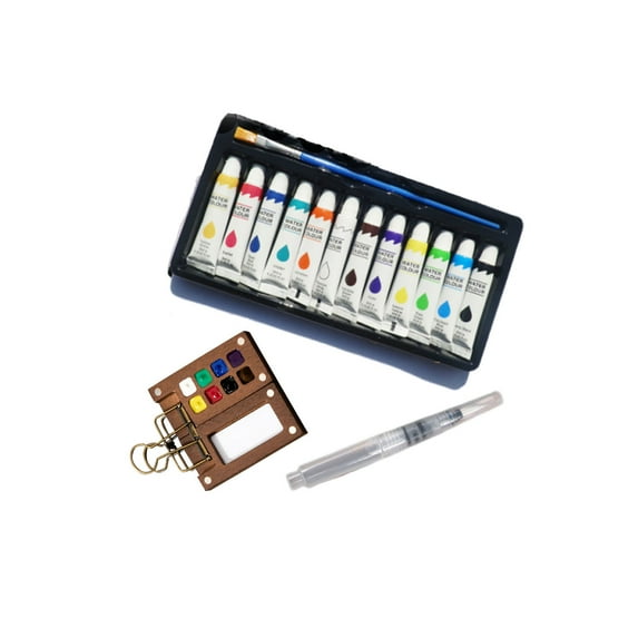 Watercolor Travel 2026 Water Color With 12/24 Color Paints Includes ...