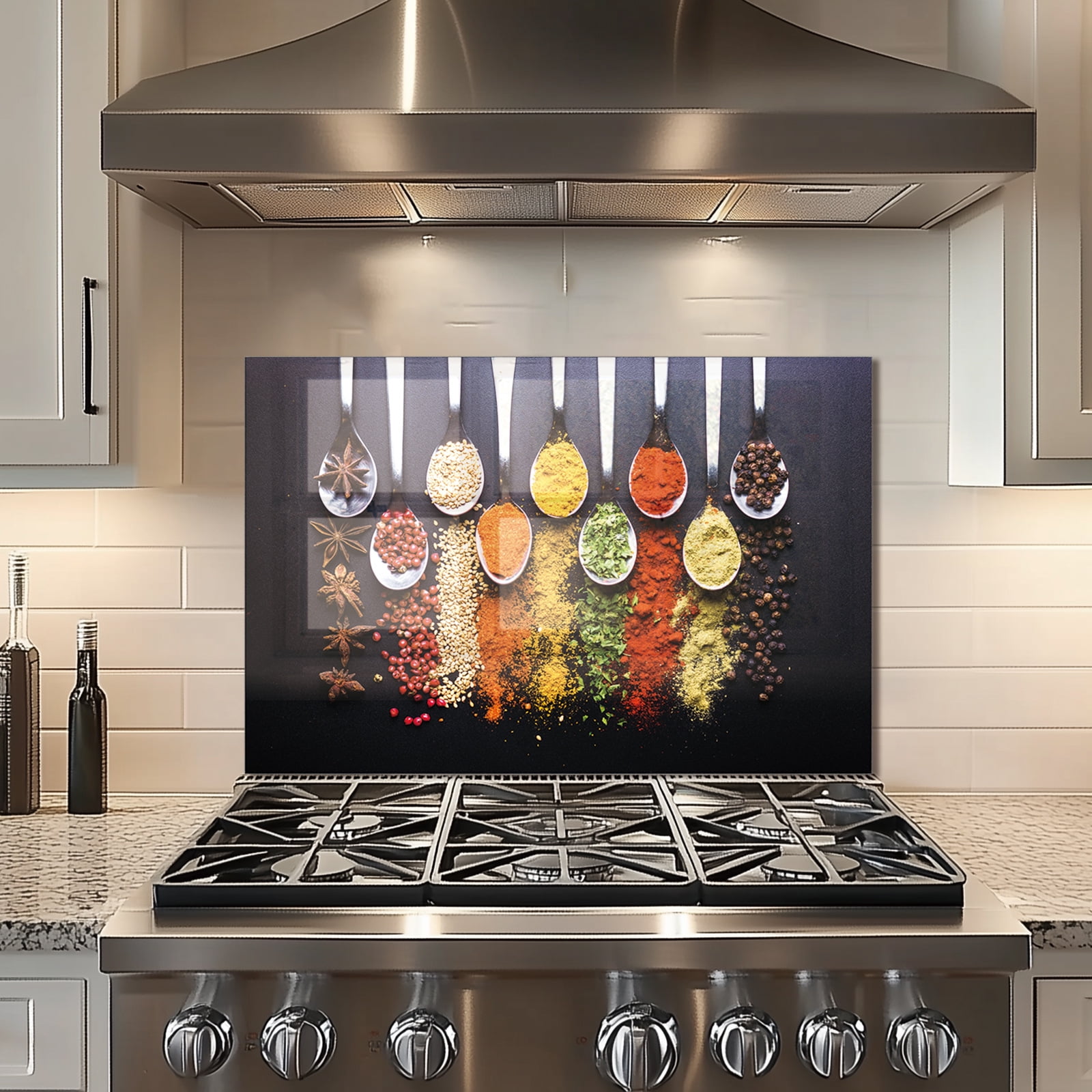 Watercolor Tree of Life Tempered Glass Backsplash For Kitchen Behind ...