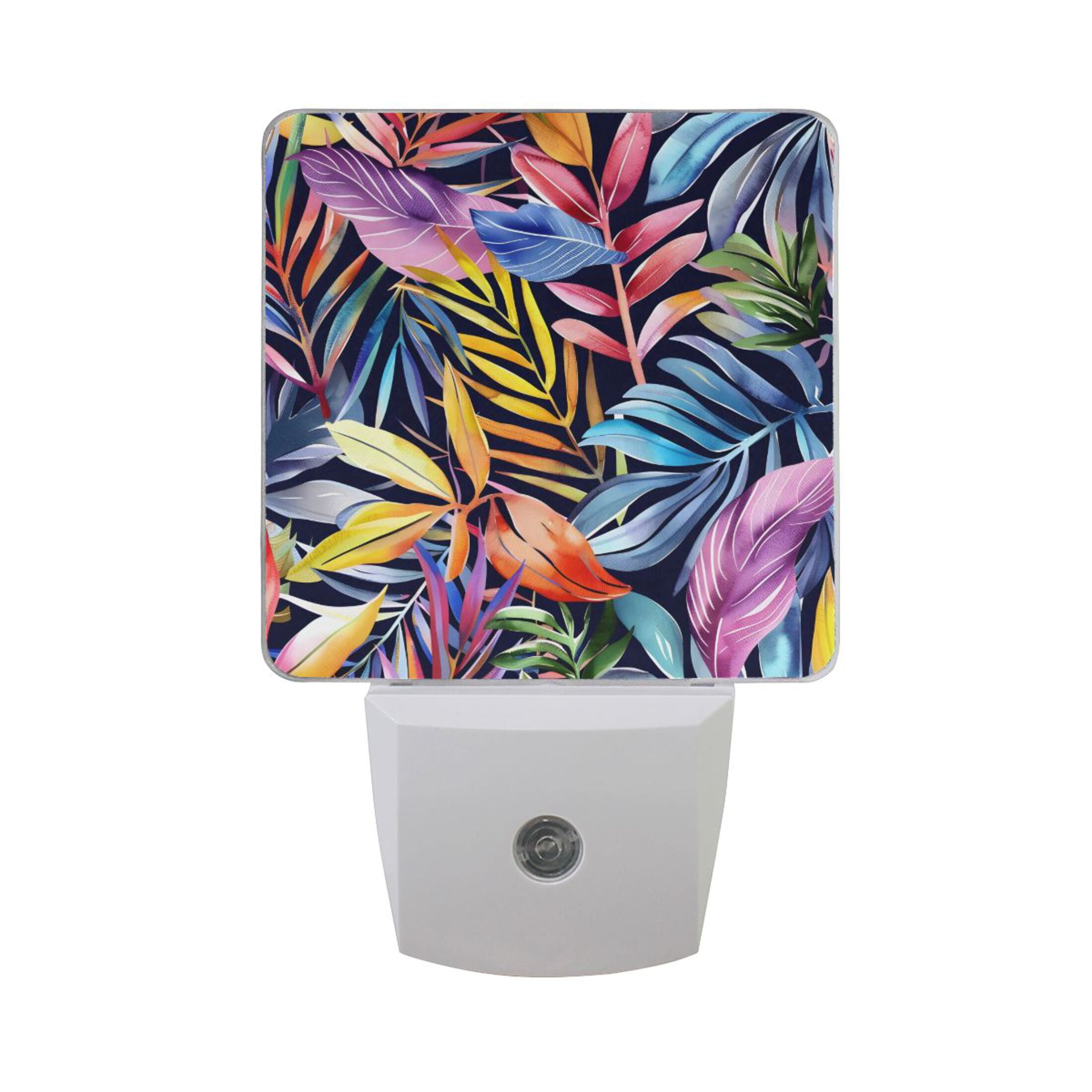 Watercolor Tropical Leaves Night Light 2 Pack LED Nightlight Plug into ...