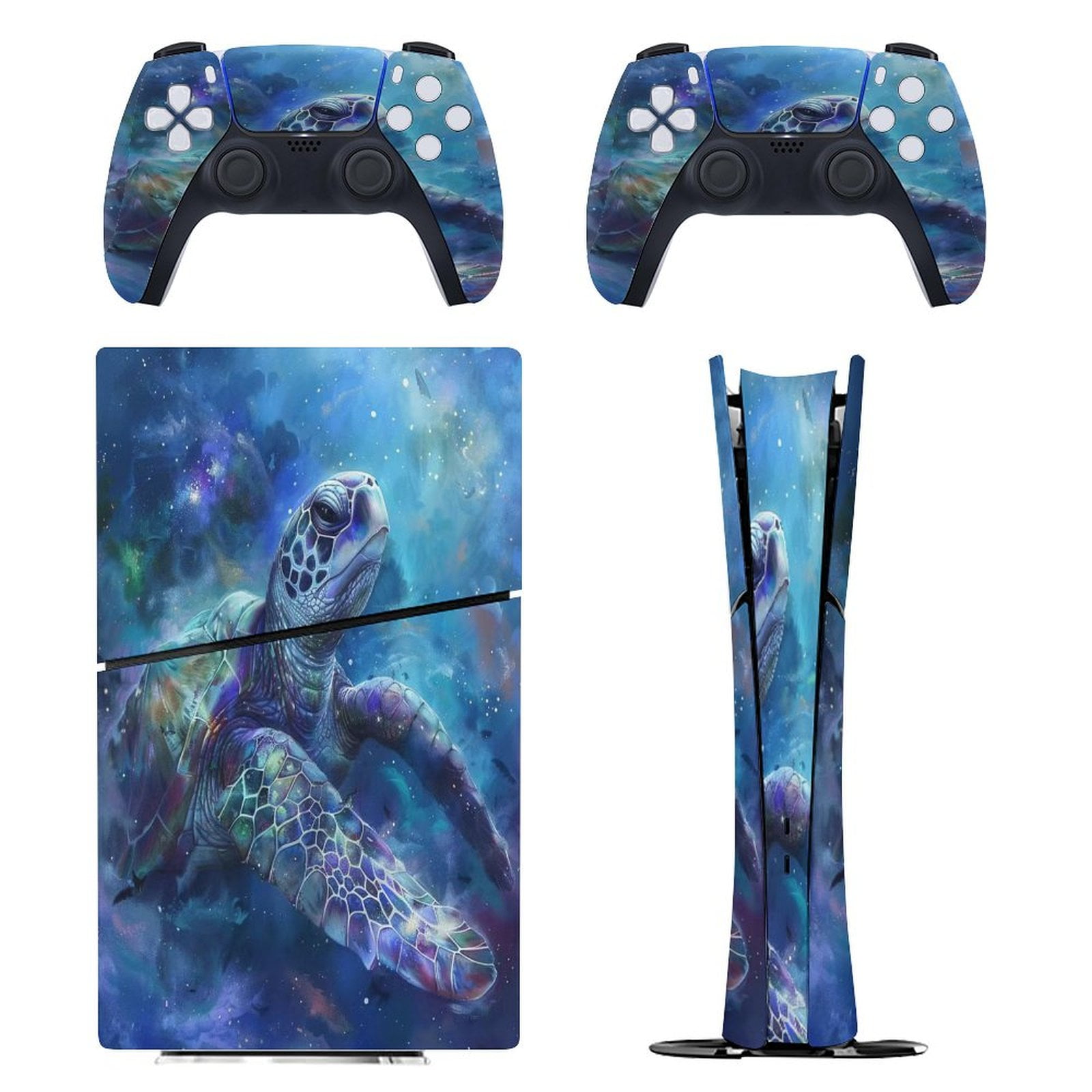 Watercolor Turtle PS5/PS5 Slim Digital Disc Skin Sticker For Console ...
