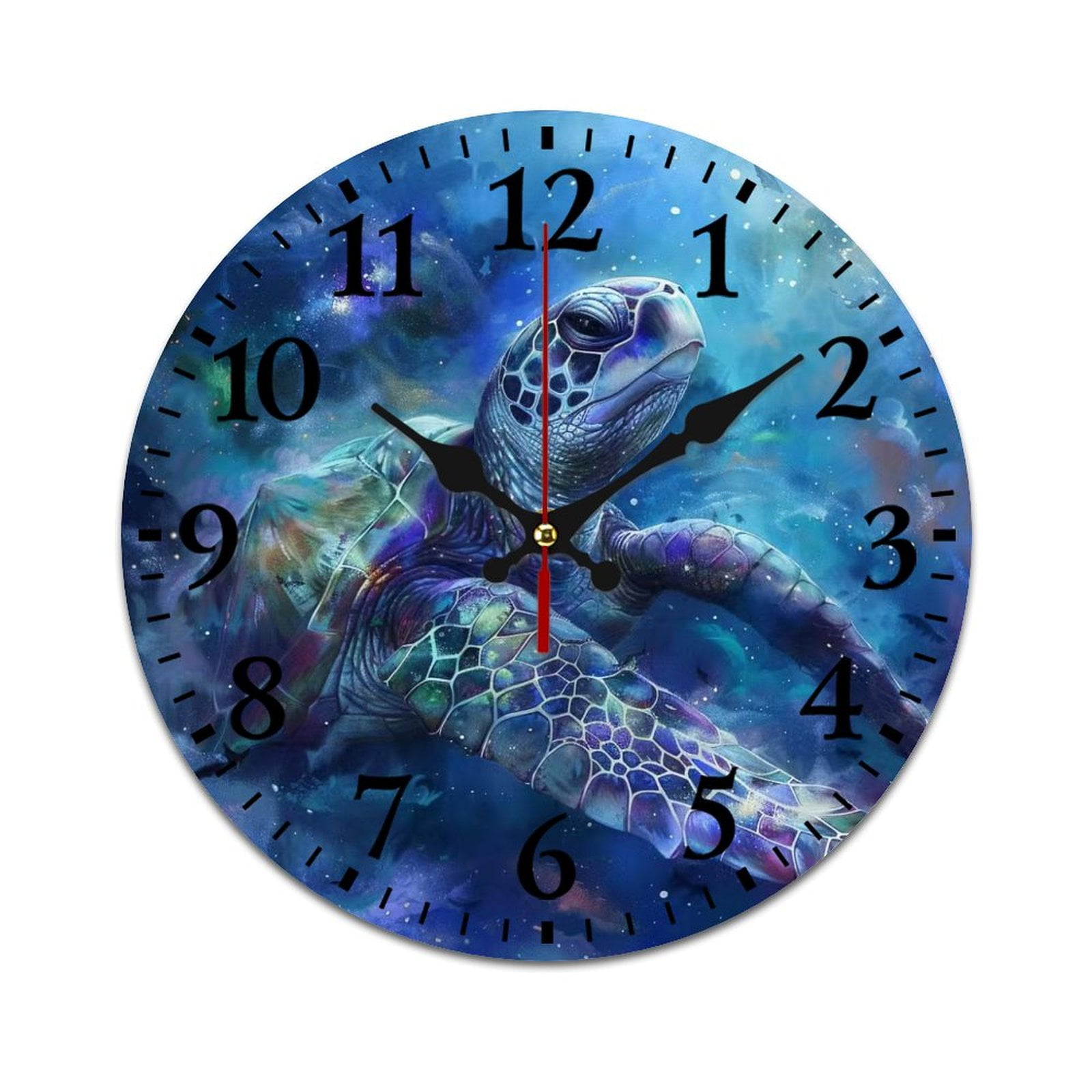 Watercolor Turtle Wall Clock Modern Design Clocks Wall Hanging Home ...