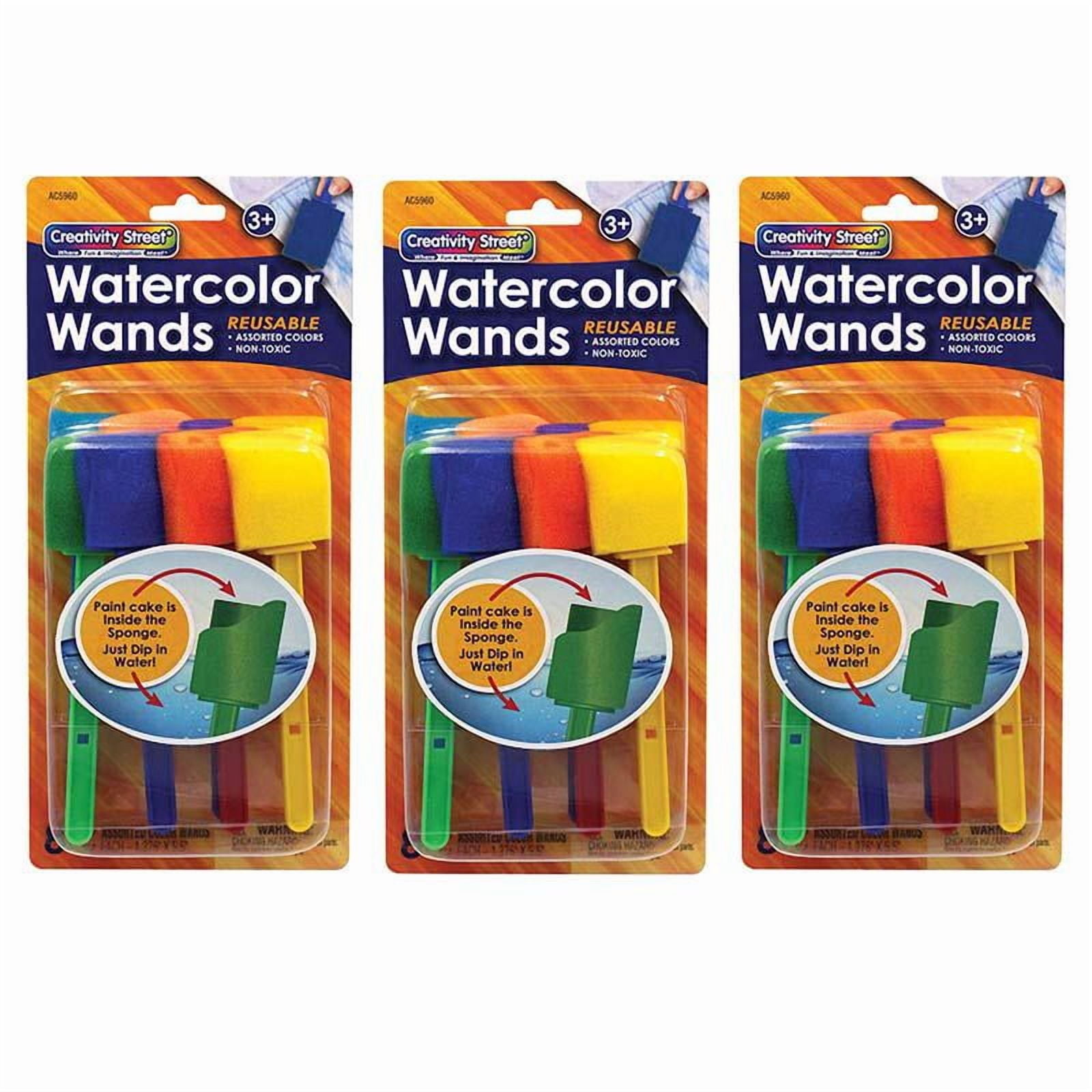 Watercolor Wands with Paint, 8 Assorted Colors, 1-3/8" x 5-1/2", 8 Per ...