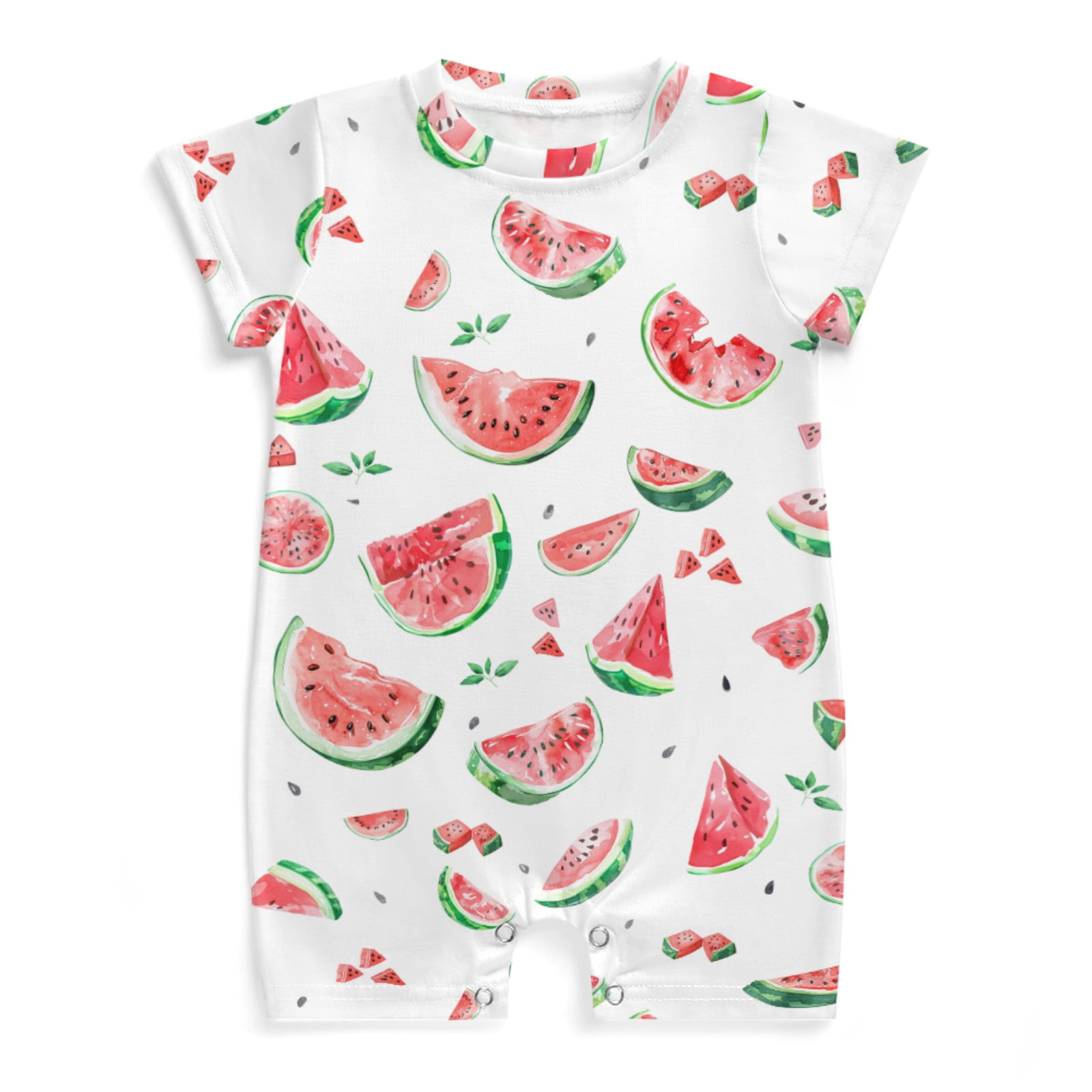 Watercolor Watermelon Baby Rompers Outfits Infant Girls Boys Summer ...