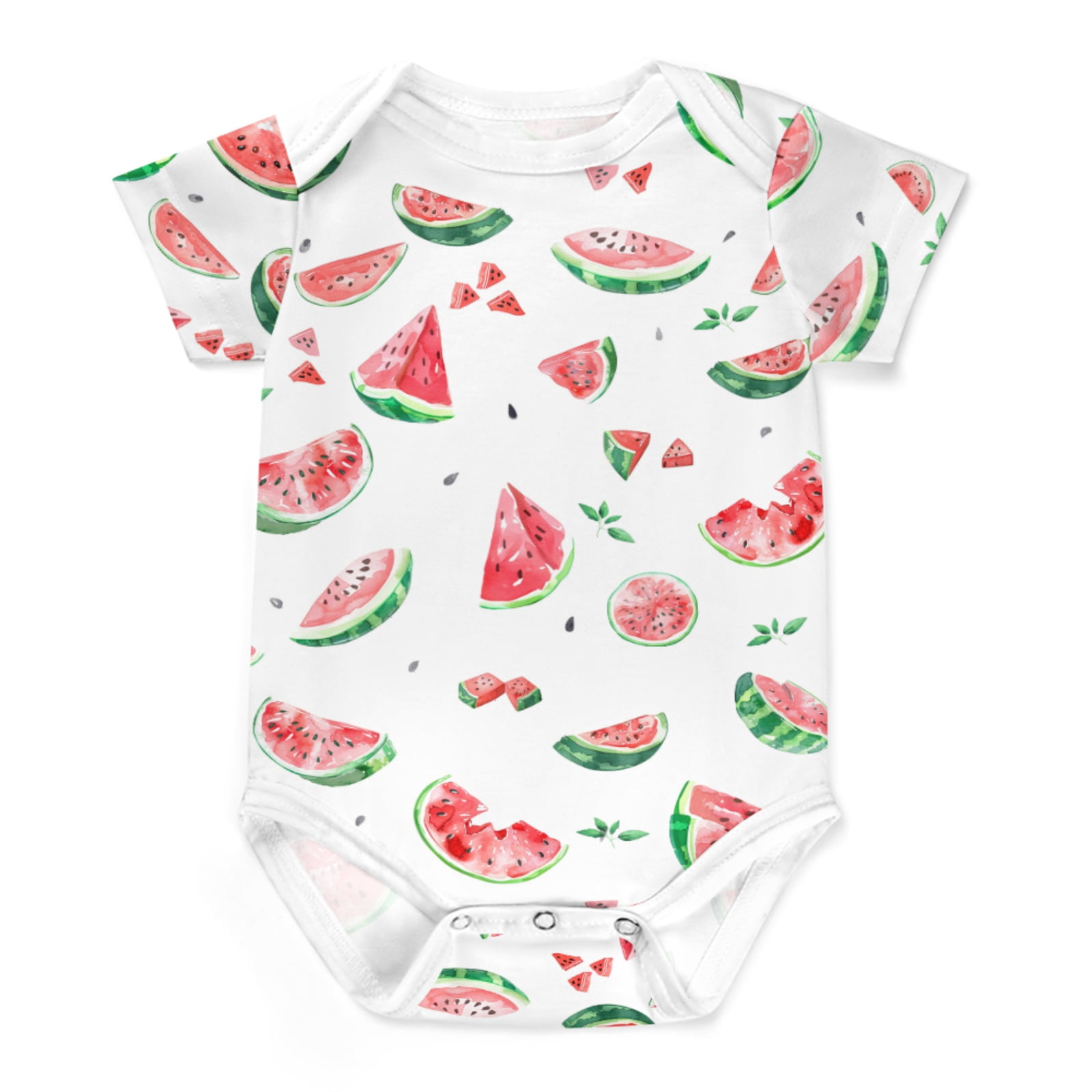 Watercolor Watermelon Onesie Bodysuit for Boy Girl Summer Fresh Fruit ...