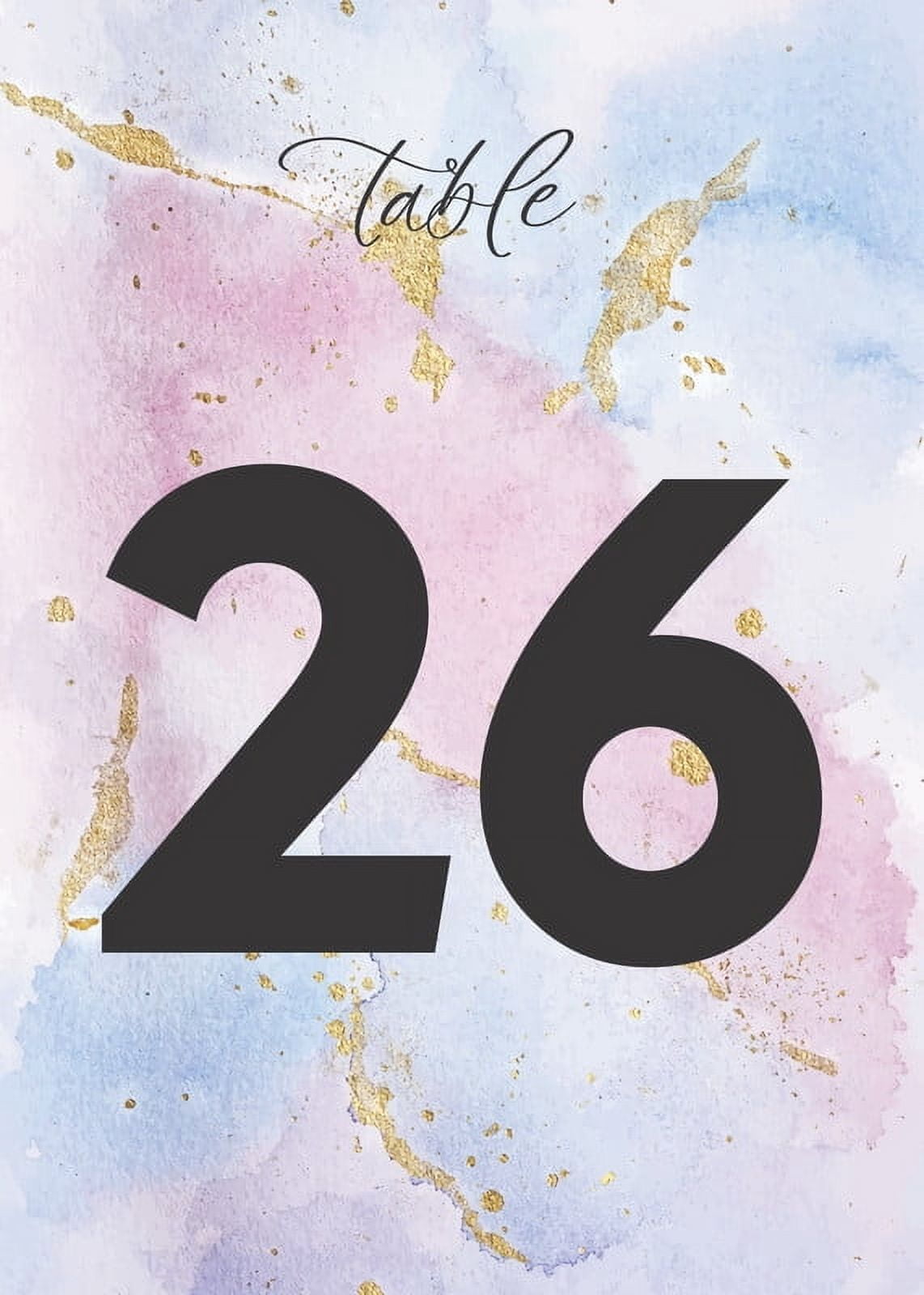 Watercolor Wedding Table Number Cardss 1-100 Double Sided For Reception ...