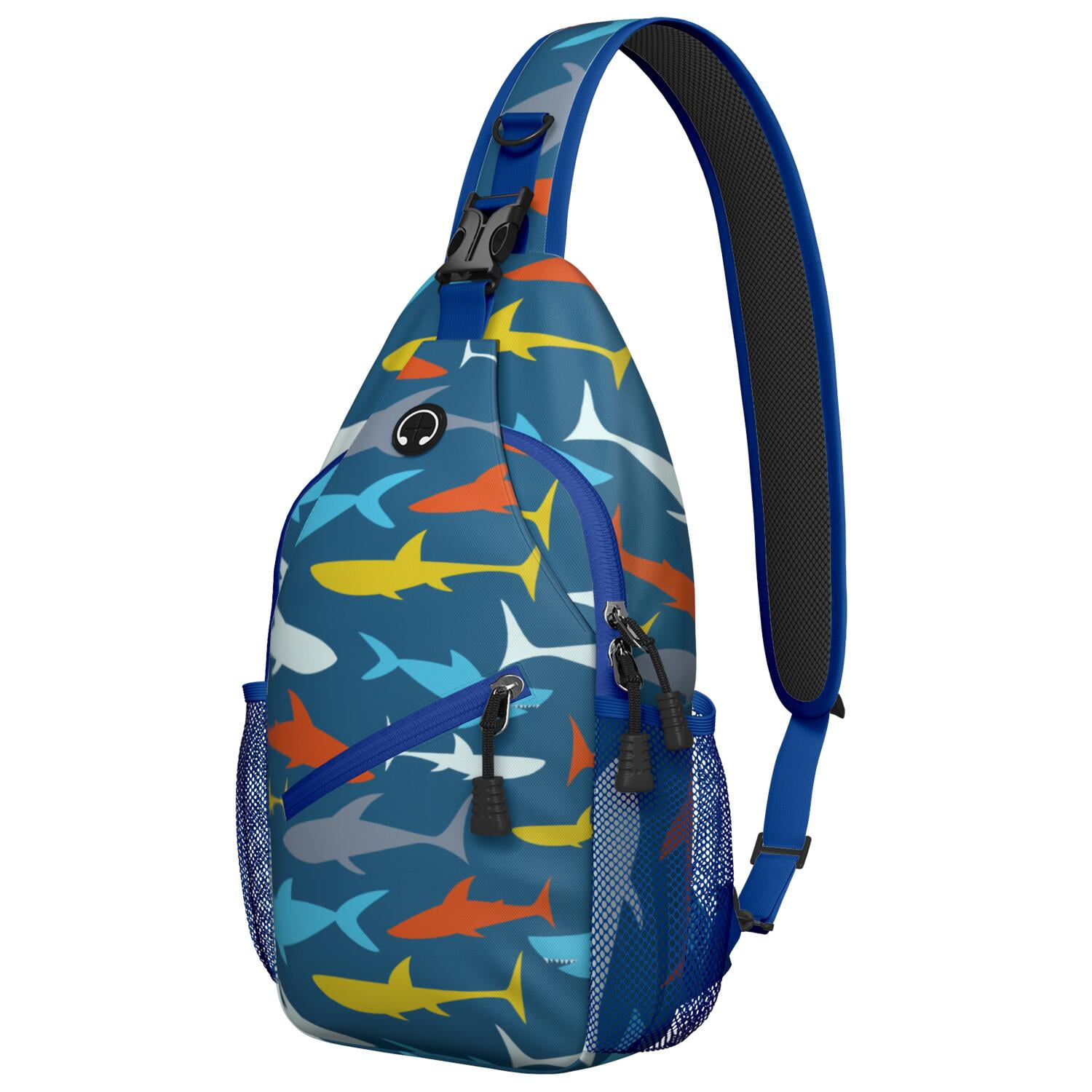 Watercolor Whale Chest Bag - Educational Marine Life Chart Design for ...