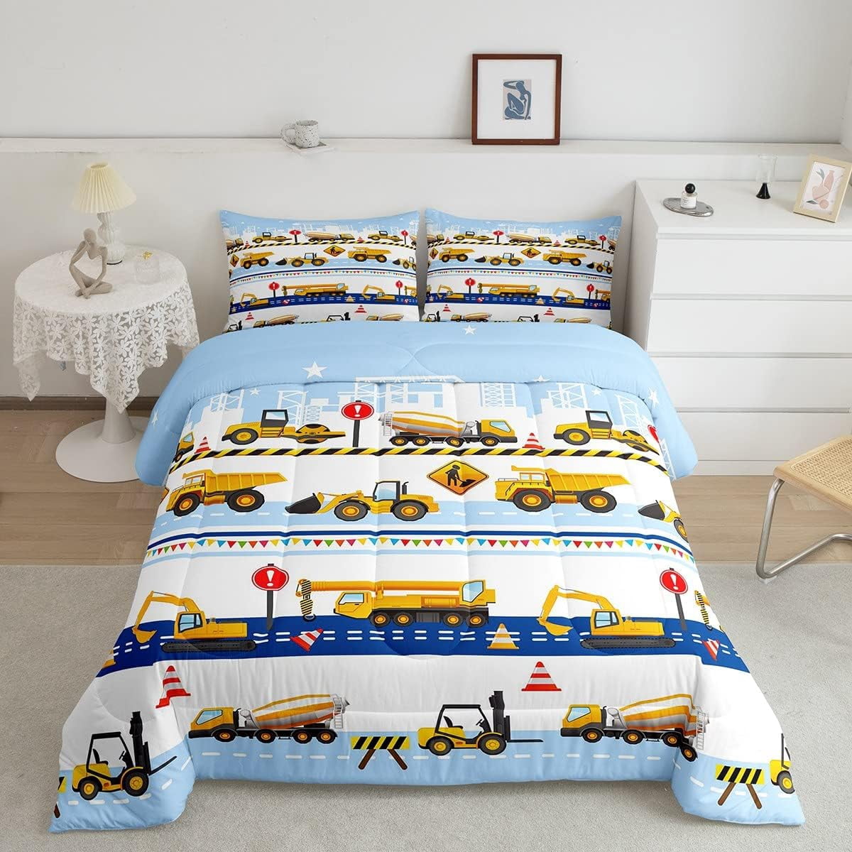 Watercolor Whale Comforter Set Queen Size Cartoon Red Fish Bedding Set ...