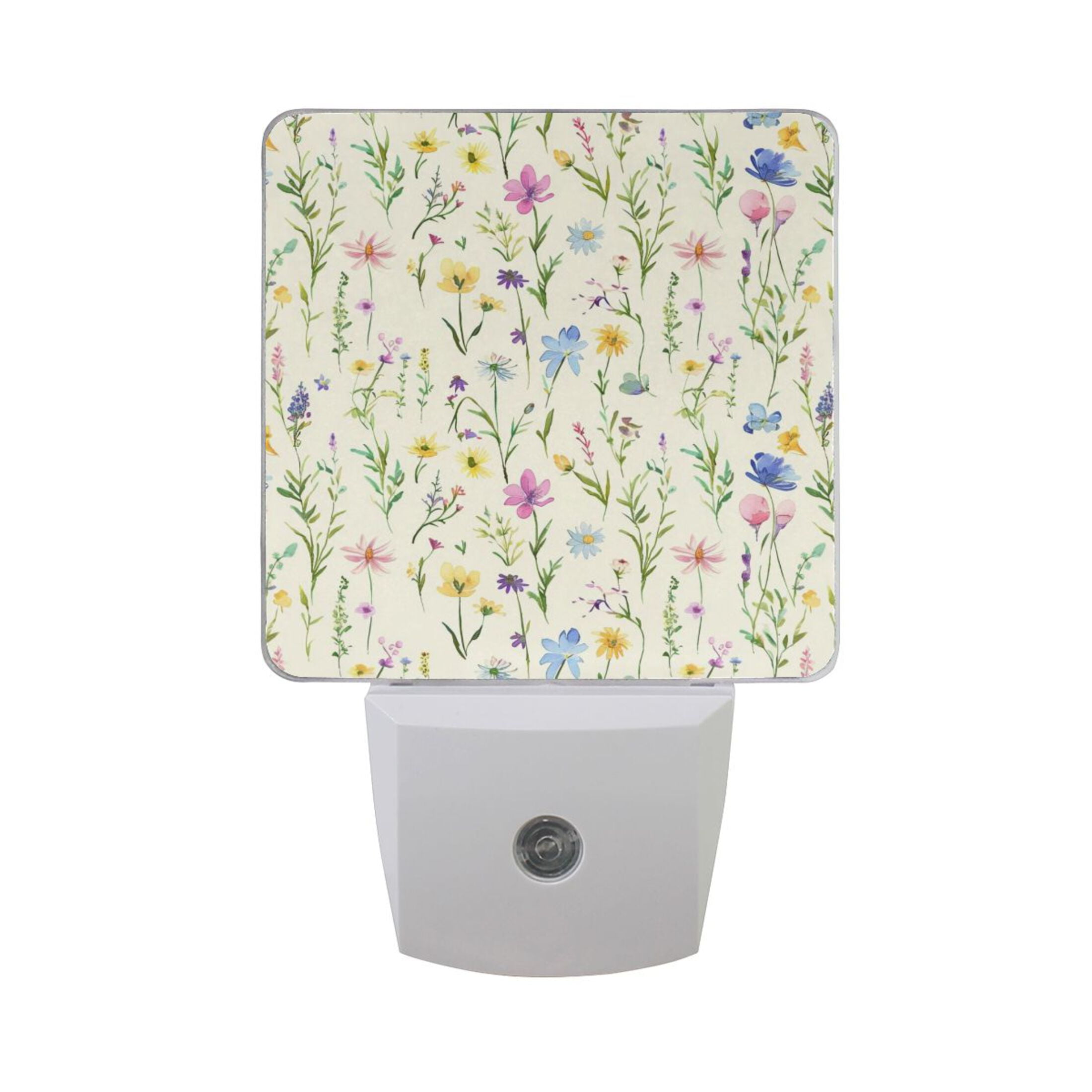 Watercolor Wildflower LED Night Light Dusk to Dawn Sensor 2 Pack Plug ...
