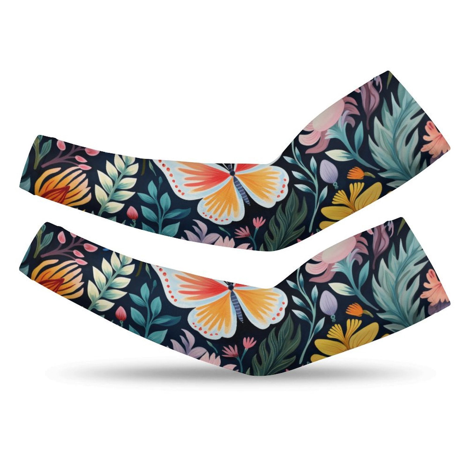 Watercolor Wildflowers Cooling Arm Sleeves For Men & Women Sunscreen ...