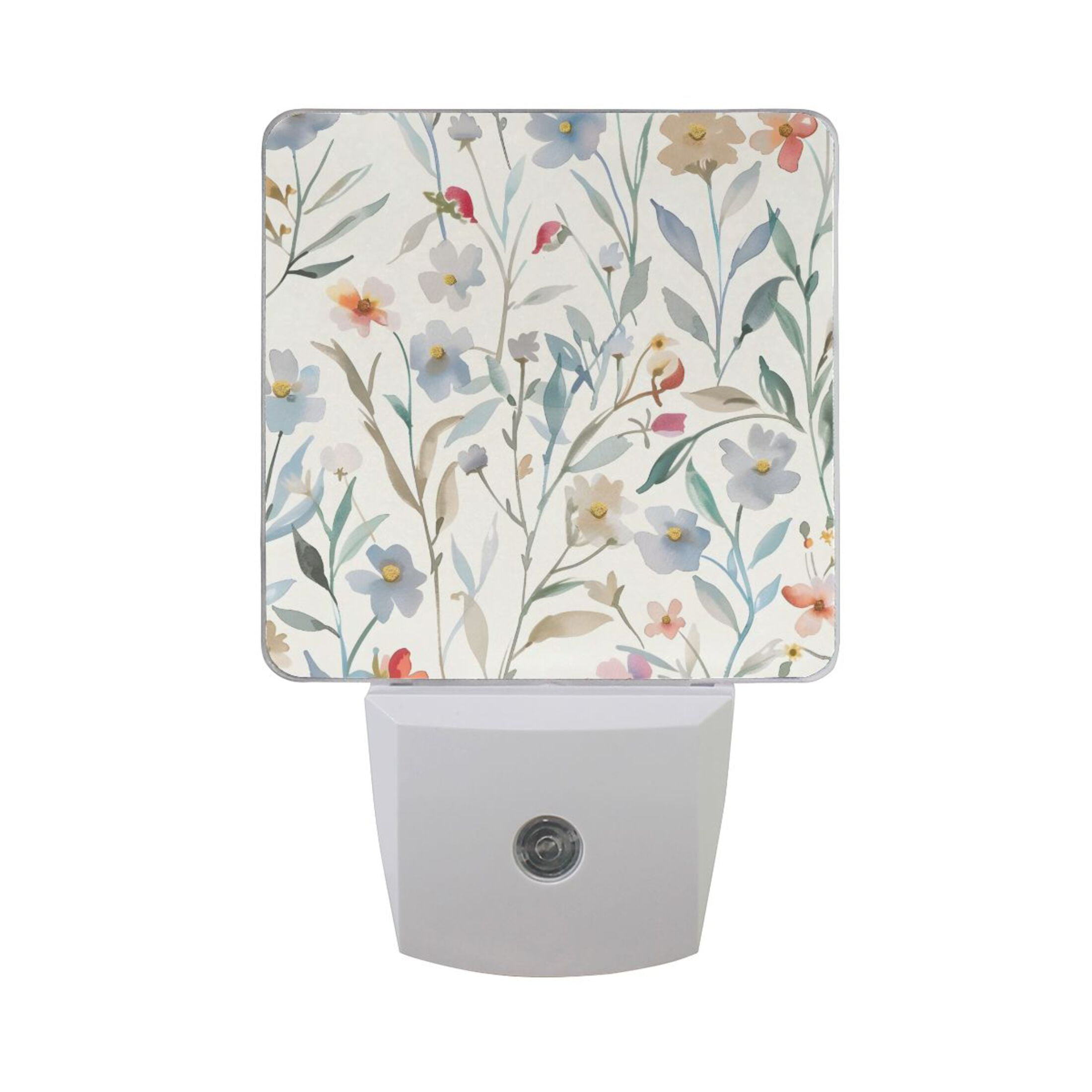 Watercolor Wildflowers Night Light 2 Pack LED Nightlight Plug into Wall ...