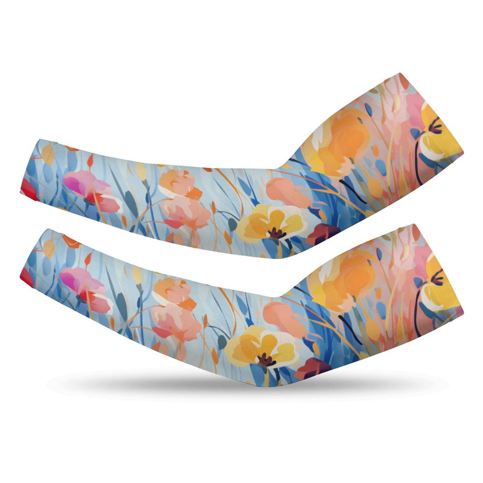Watercolor Wildflowers Protection Cooling Arm Sleeves For Men Women, Uv ...