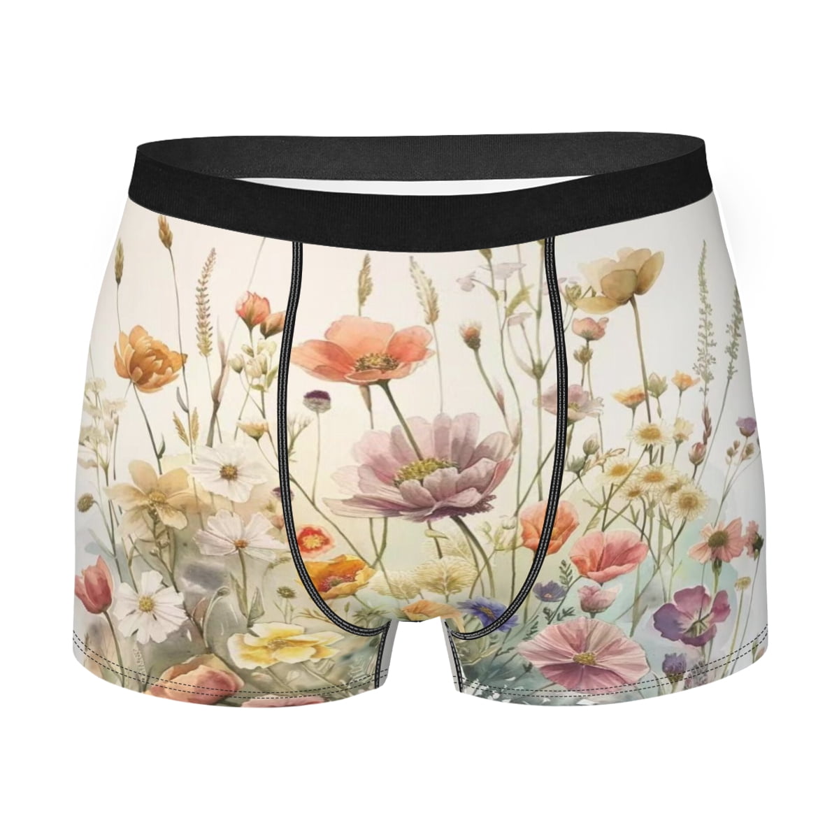 Watercolor Wildflowers Spring Summer (10) Boxer Shorts For Man 3D Print ...