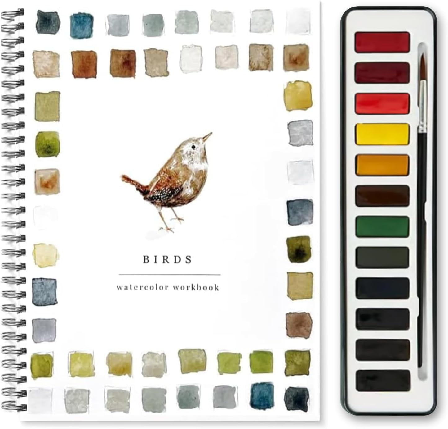 Watercolor Workbook， Beginner-Friendly Birds Watercolor Workbooks, 12 ...