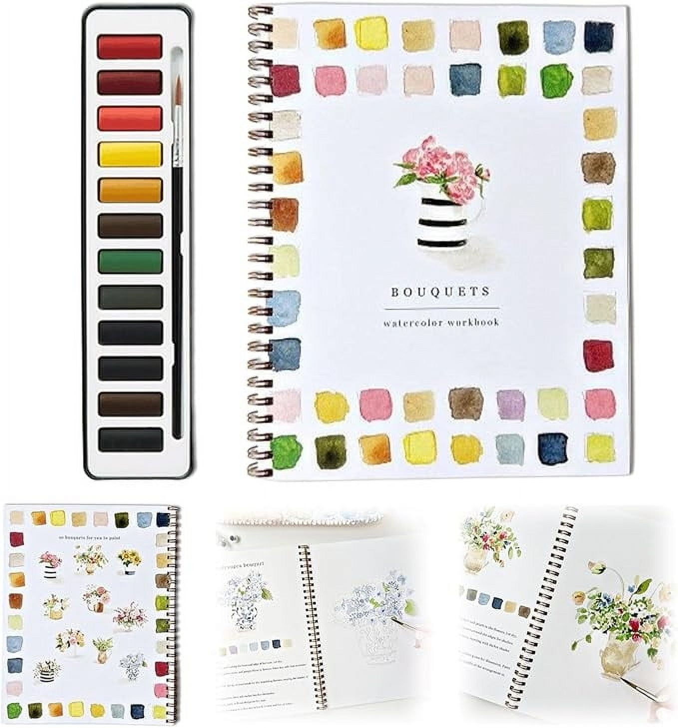 Watercolor Workbook, Beginner-Friendly Birds Watercolor Workbooks, Lex ...