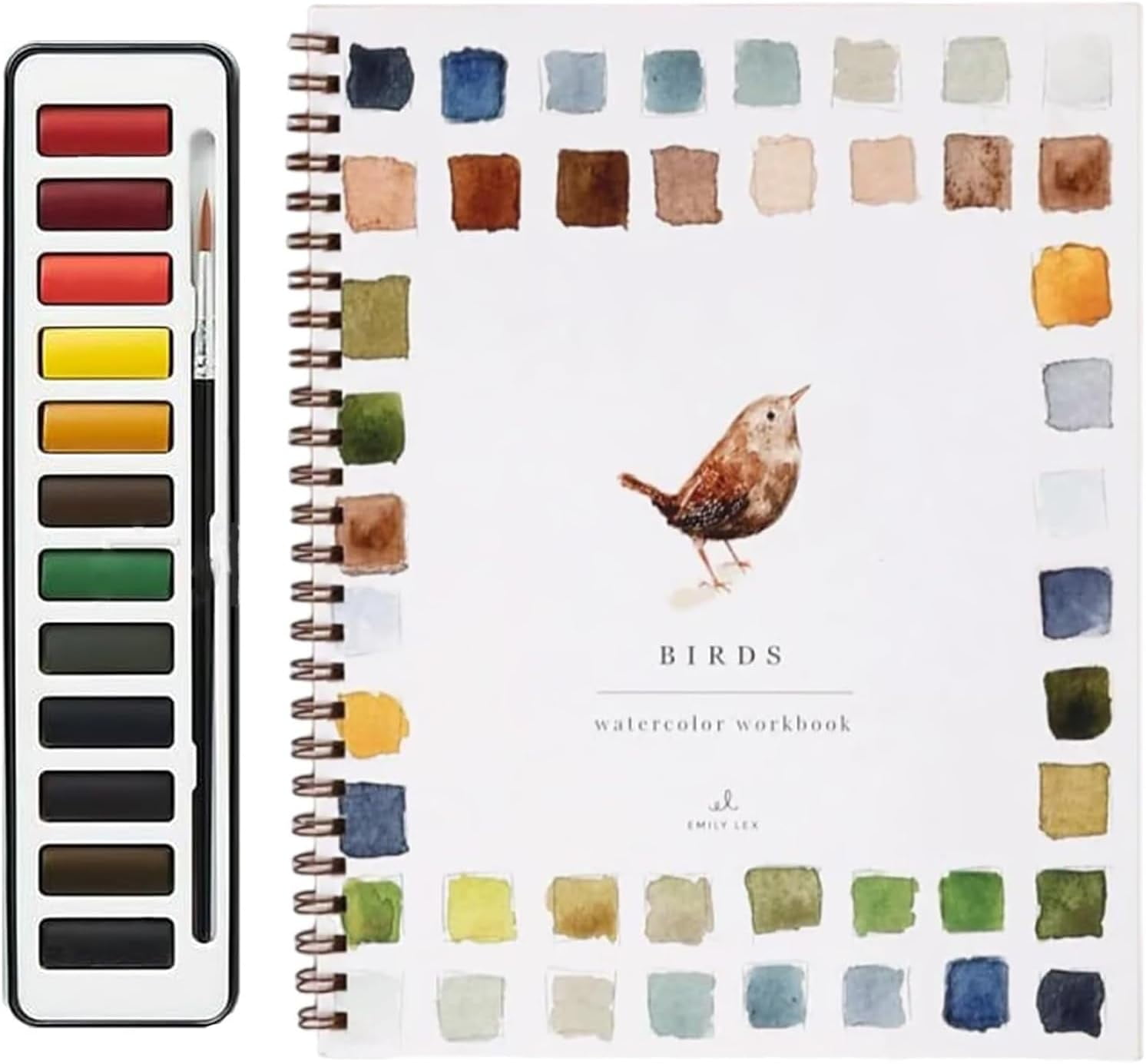 Watercolor Workbook, Beginner-Friendly Watercolor Paint Book, 12 Colors ...